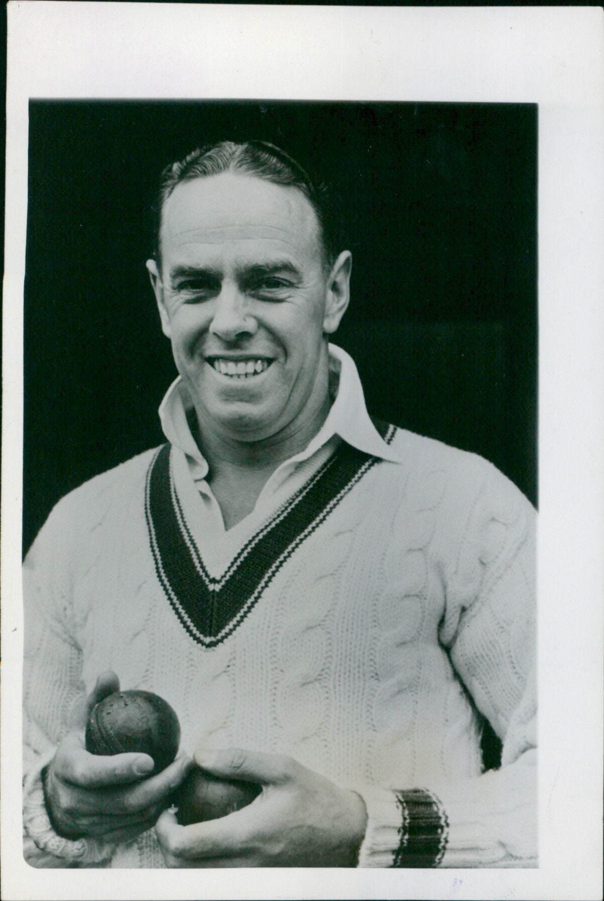 Australian cricketer Ian Johnson poses for a portrait in 1948. - Vinta