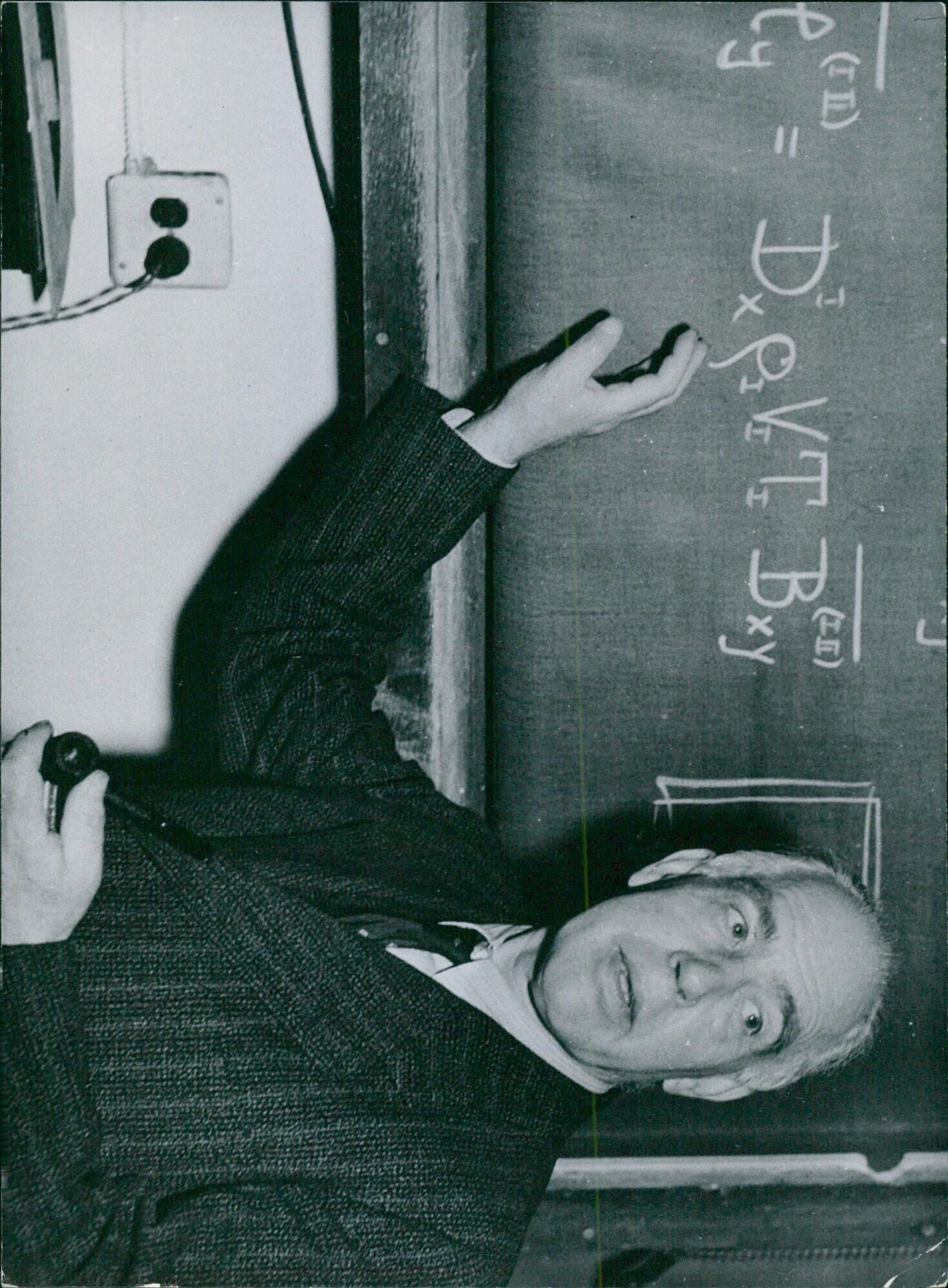 Leading atomic scientists Dr. Niels Bohr, Ph.D., a Danish physicist wh