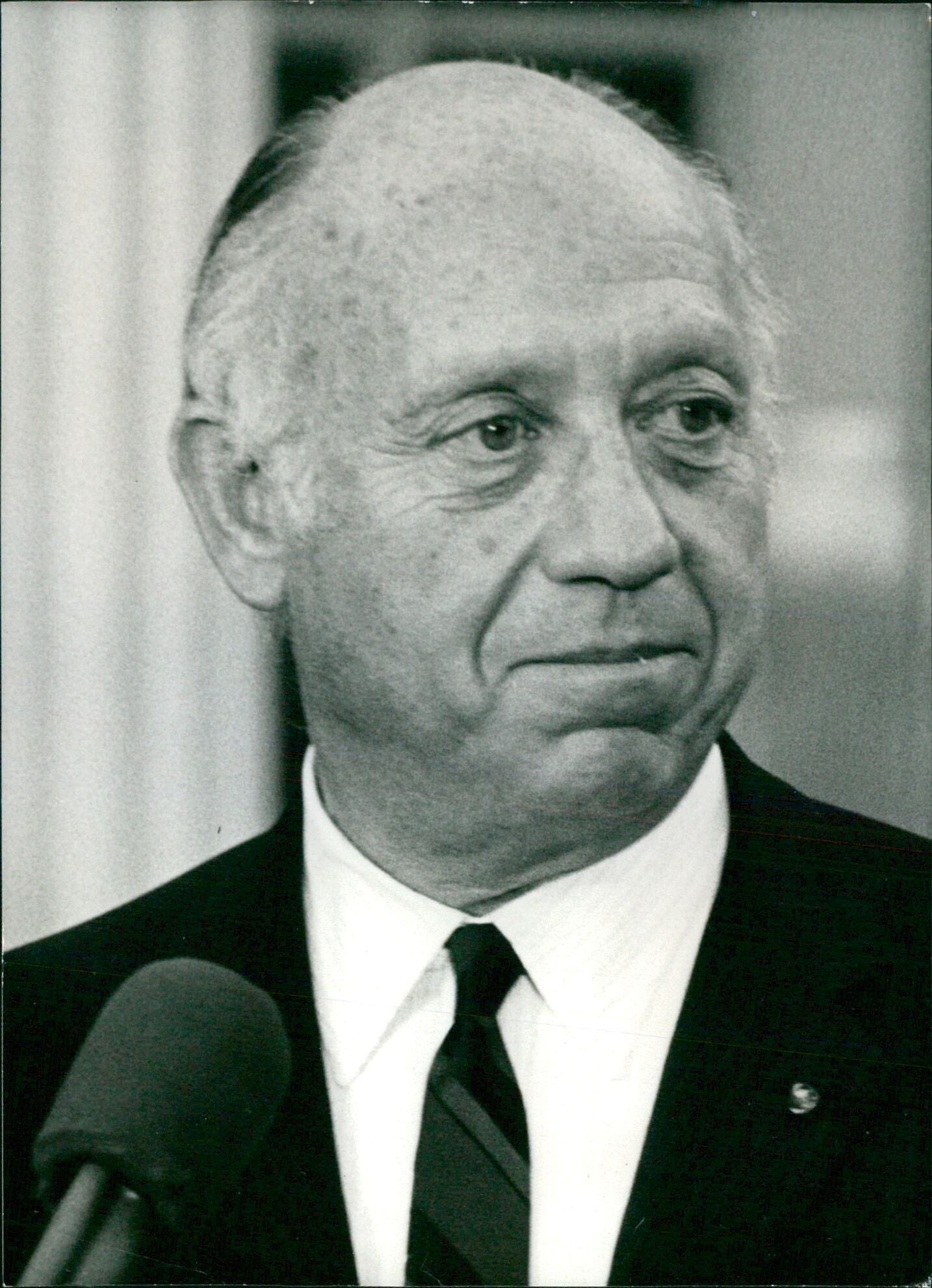 Senator Jacob K. Javits of New York City poses for a portrait in 1969.