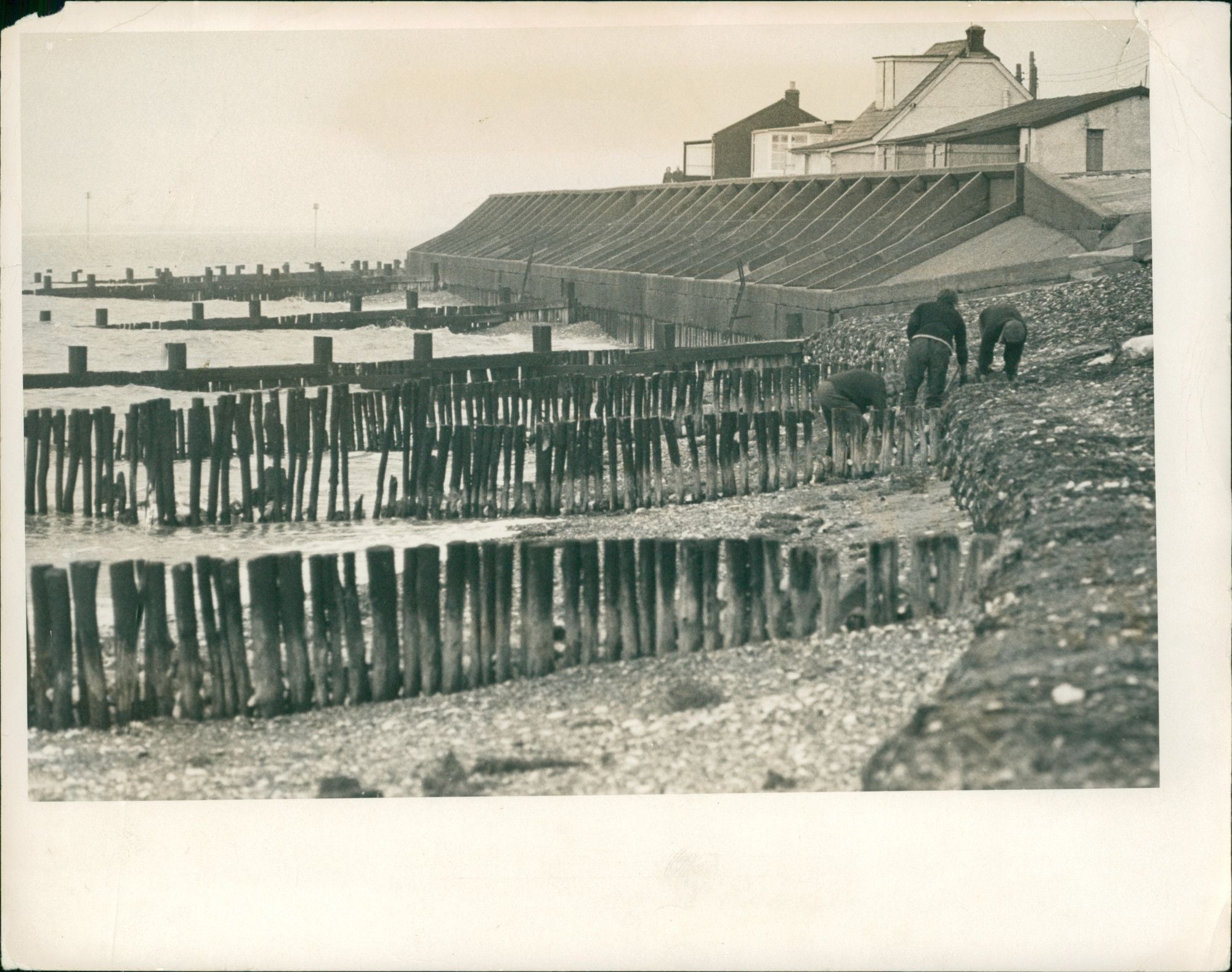 Hunstanton Sea defence - Vintage Photograph