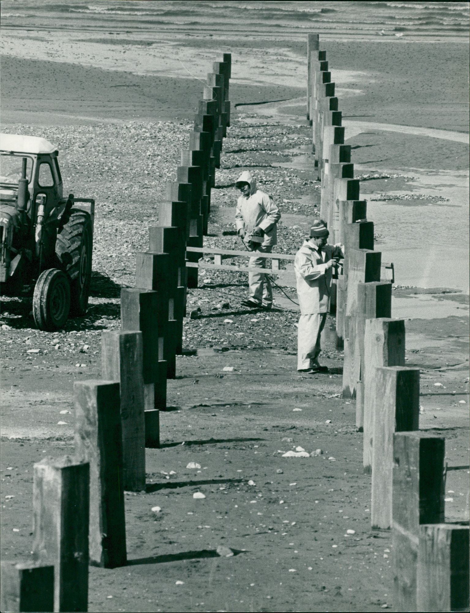 Hunstanton beach pier - Vintage Photograph