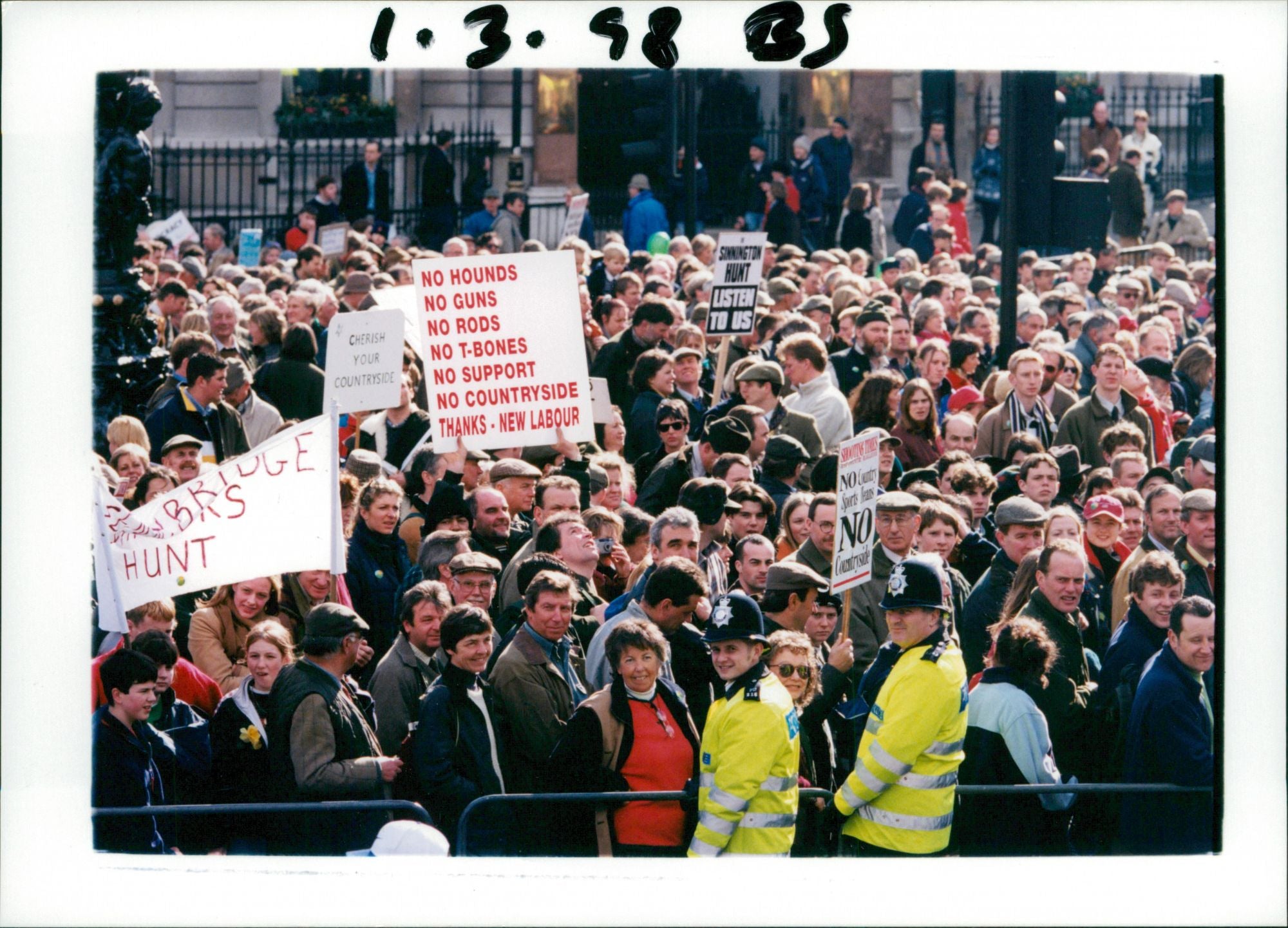Demonstrations and riots 1997-1999 - Vintage Photograph