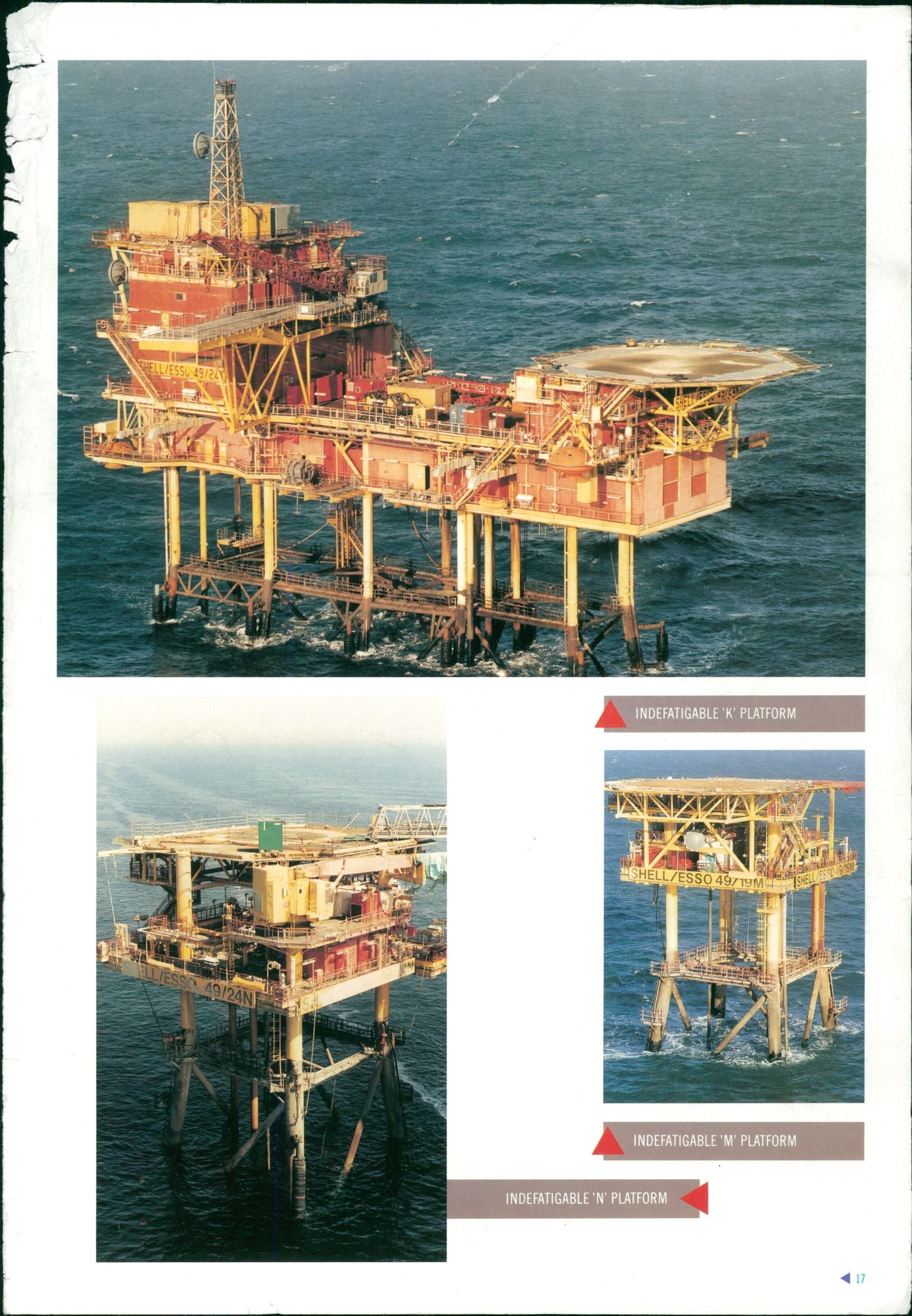 Oil Rigs:Offshore Sean Fields - Vintage Photograph