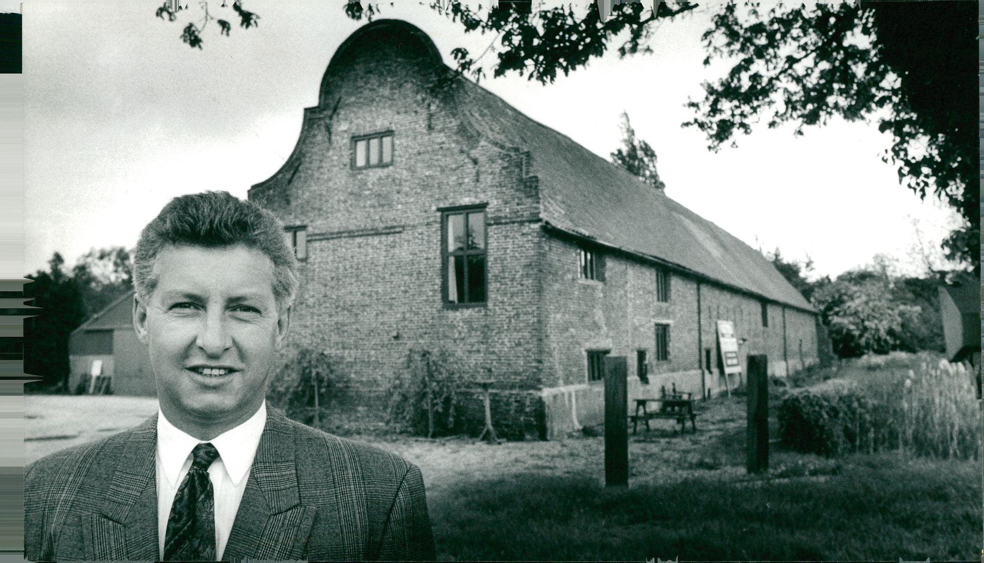 New owner John Tunner outside the long barn at Mulbarton Common. - Vin