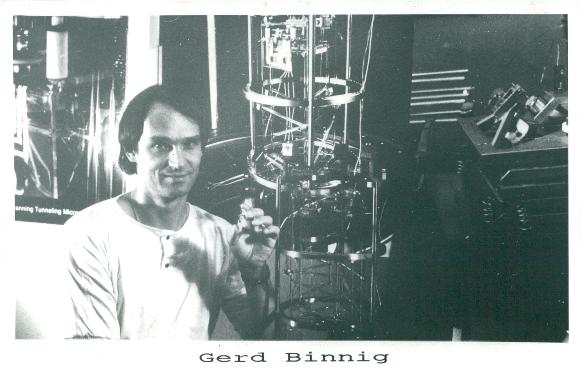 Gerd Bining. Nobel Prize in Physics 1986 - Vintage Photograph
