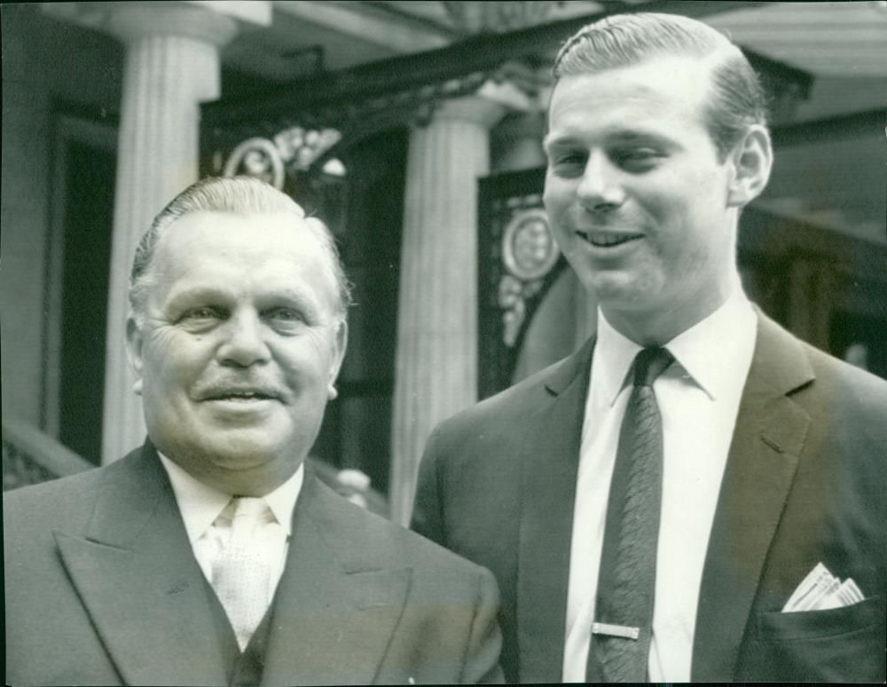 Sir Billy Butlin with son Robert - Vintage Photograph