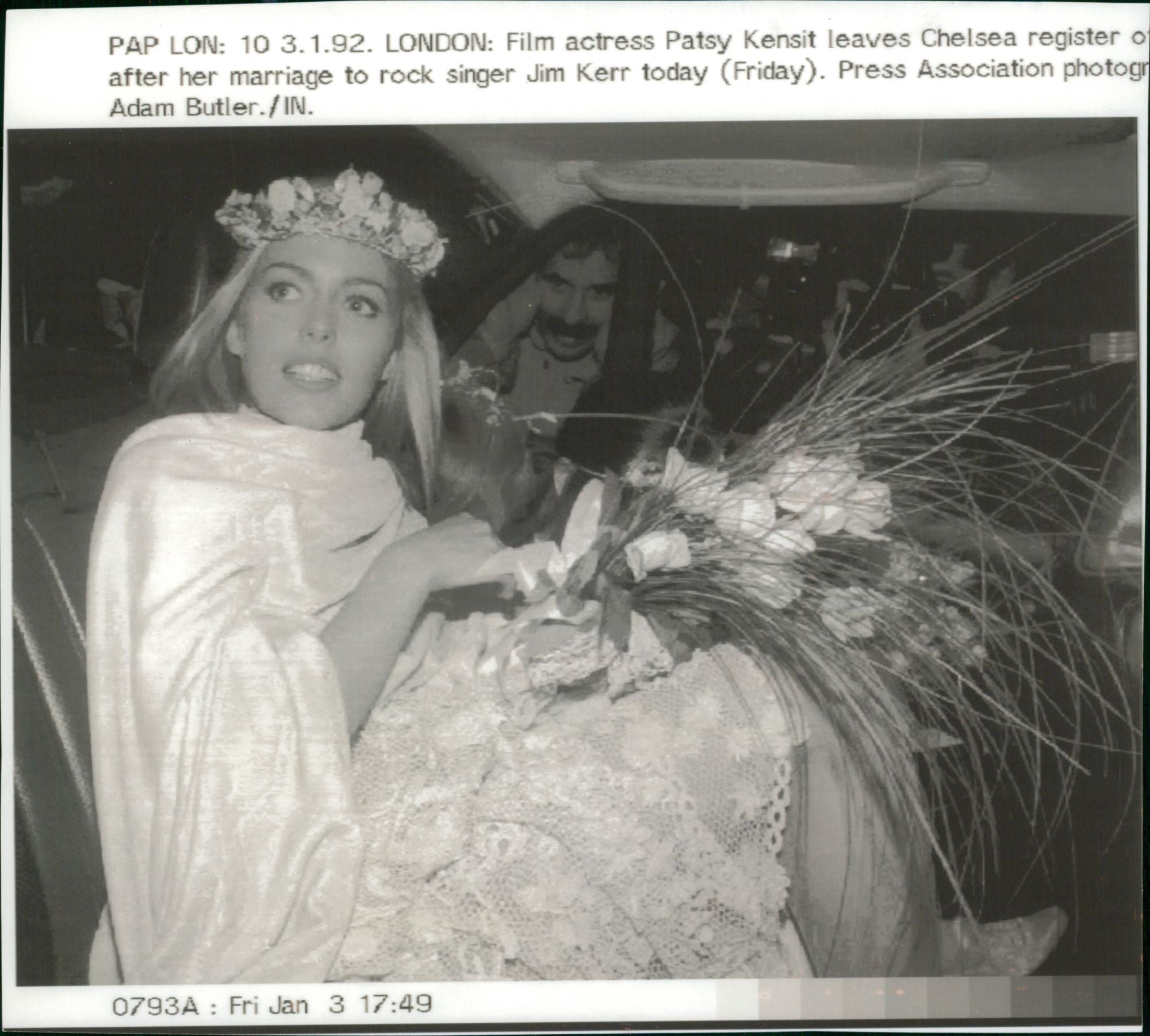 Rock Singer Jim Kerr and film actress Patsy Kensit leave Chelsea regis