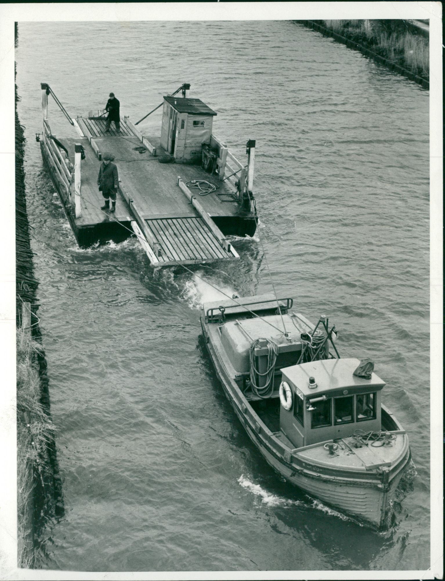Reedham ferry. - Vintage Photograph