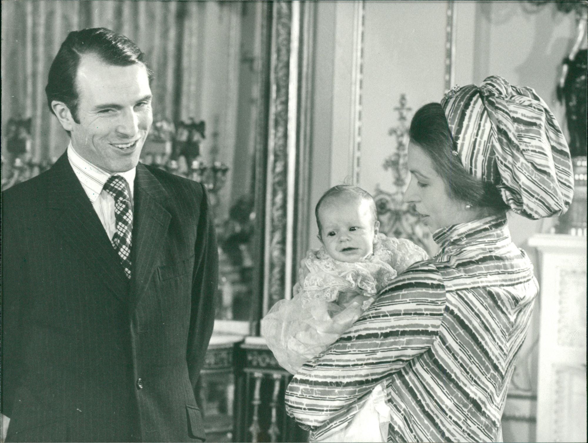 Master Peter Mark Andrew Phillips christening - Vintage Photograph