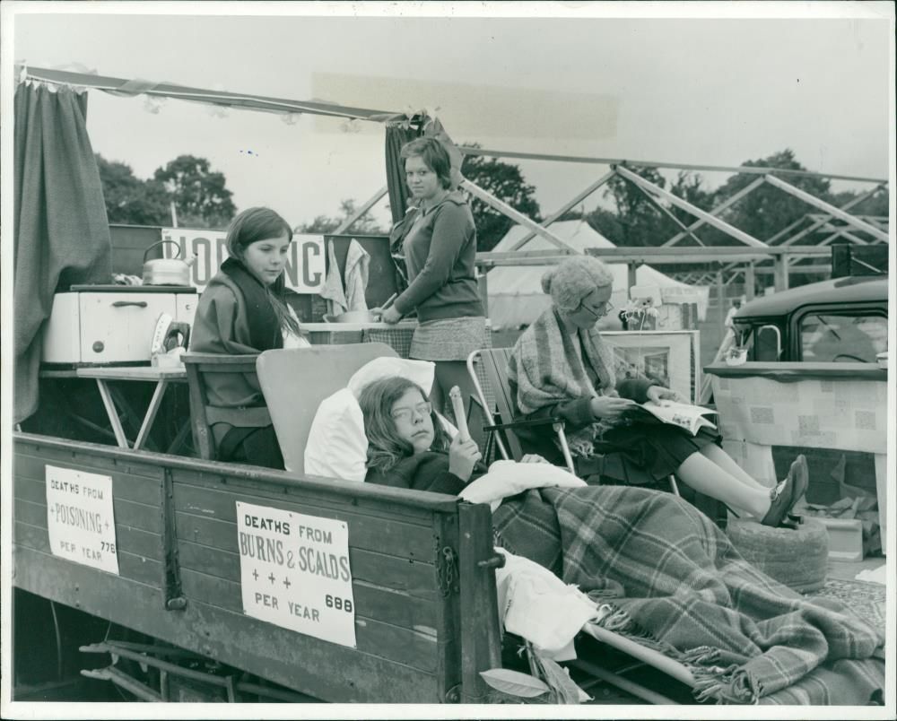 British Red Cross: Red Cross Crusaders Parade - Vintage Photograph
