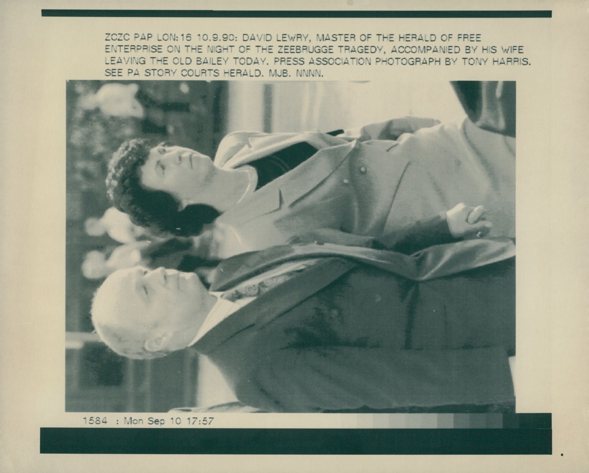 David Lewry with his Wife. - Vintage Photograph