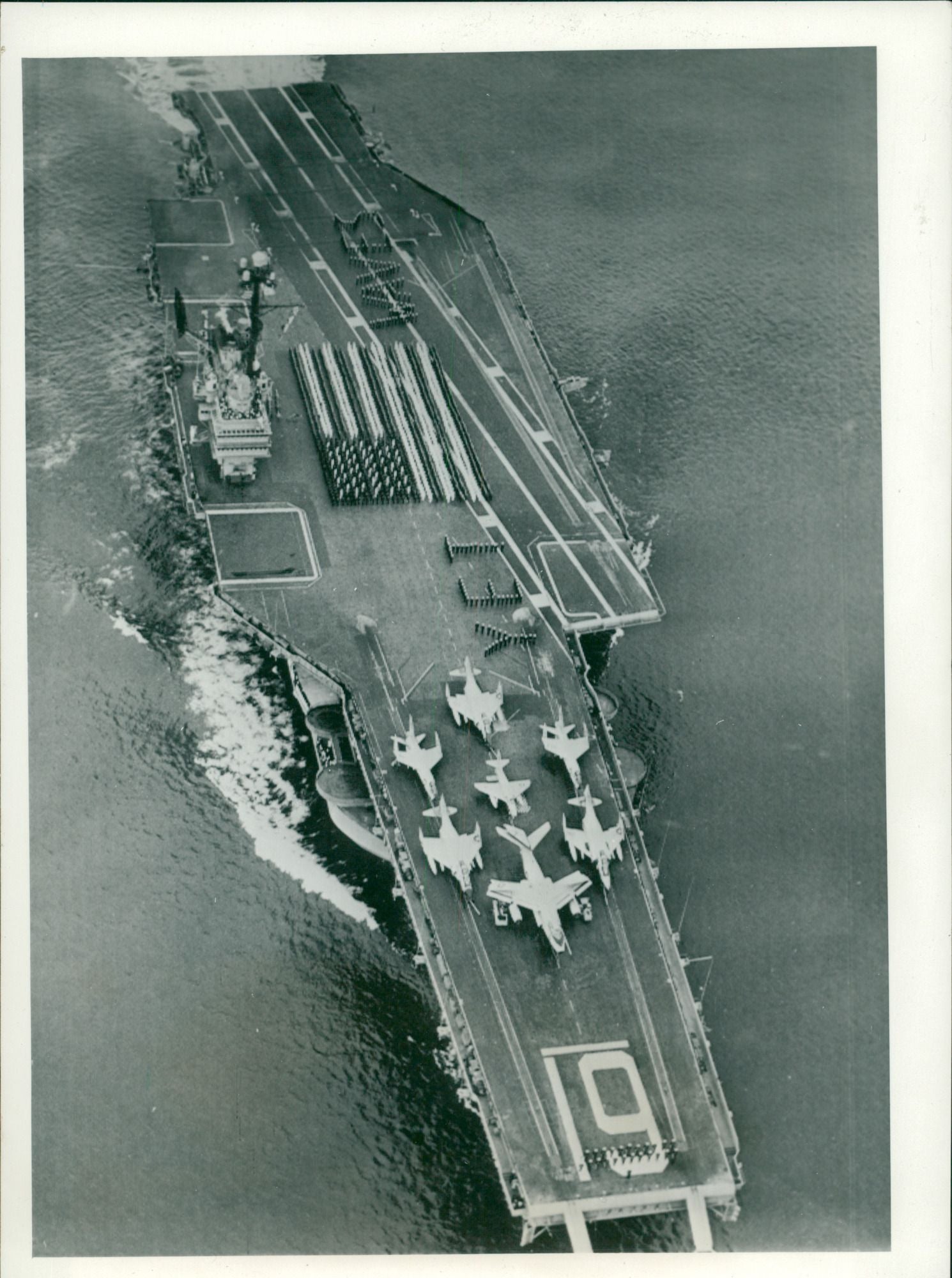 USS Ranger an aircraft carrier. - Vintage Photograph