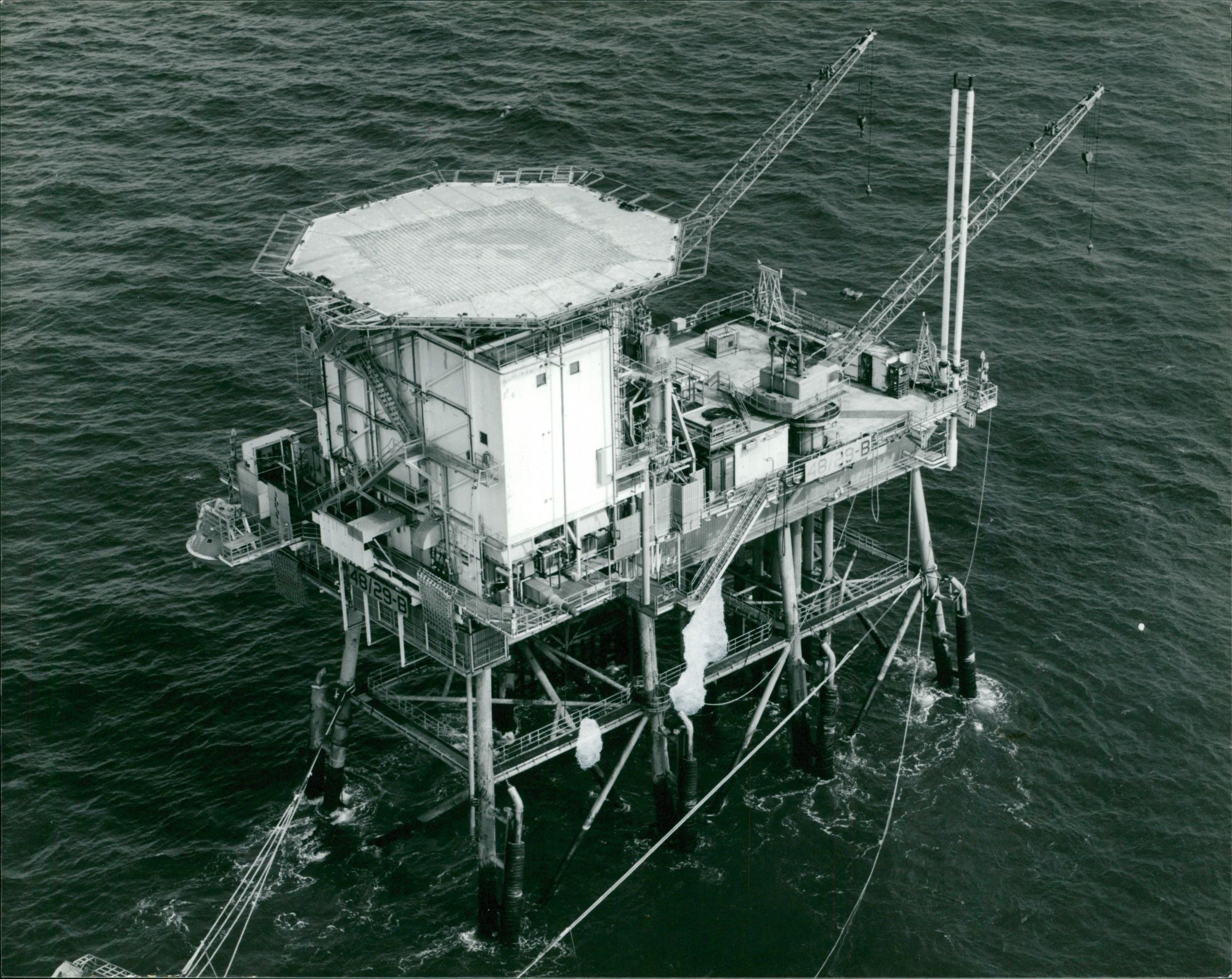 Gas Rigs and Workings - Vintage Photograph