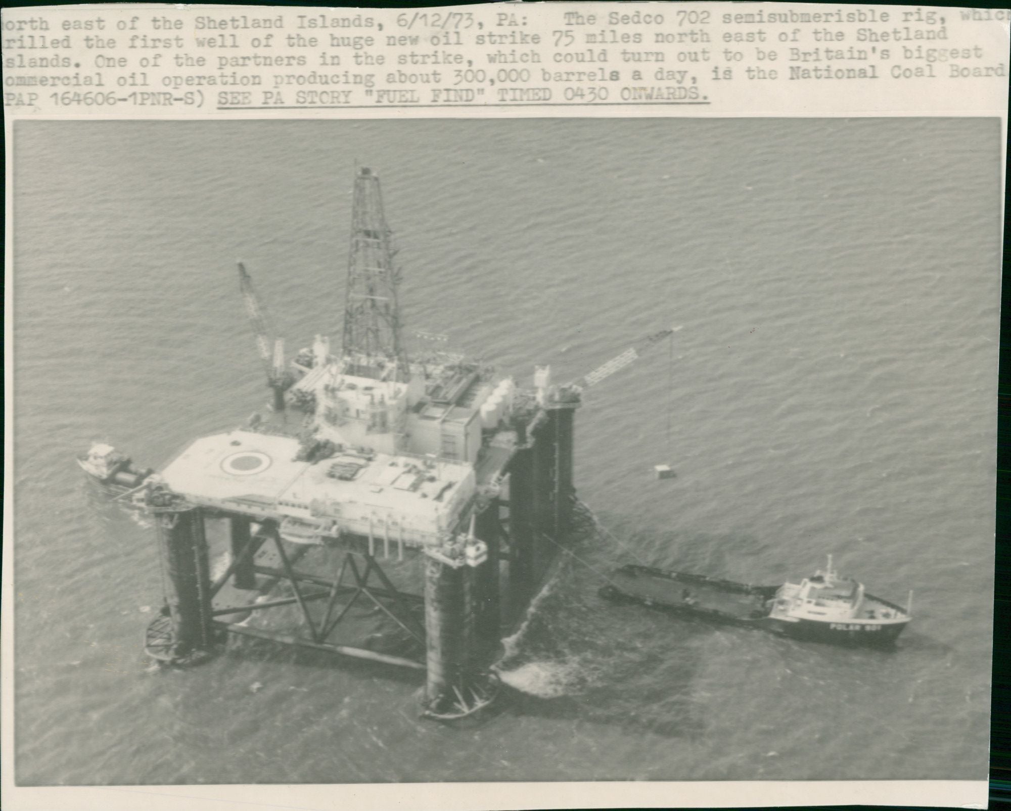Gas Rigs and Workings - Vintage Photograph