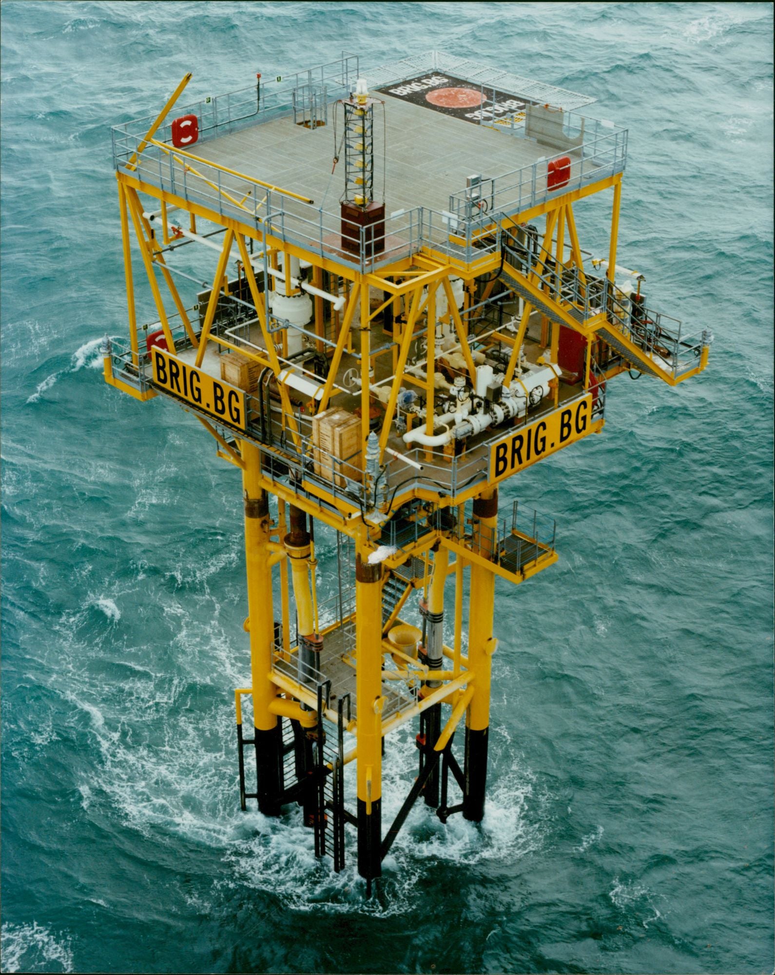 Gas Rigs and Workings - Vintage Photograph