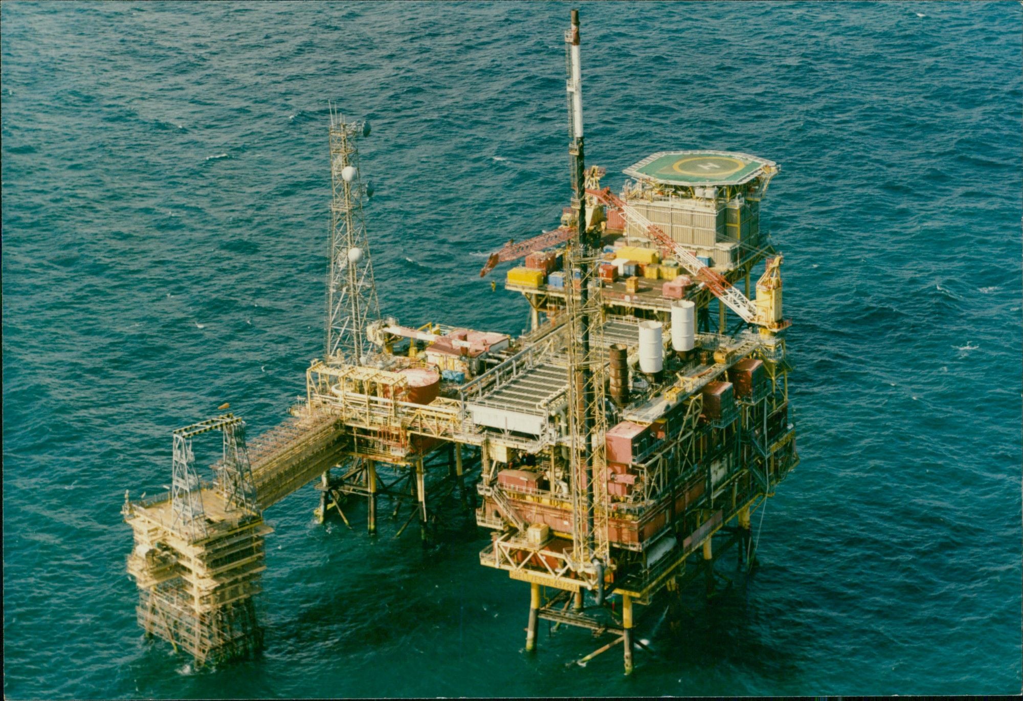 Gas Rigs and Workings - Vintage Photograph