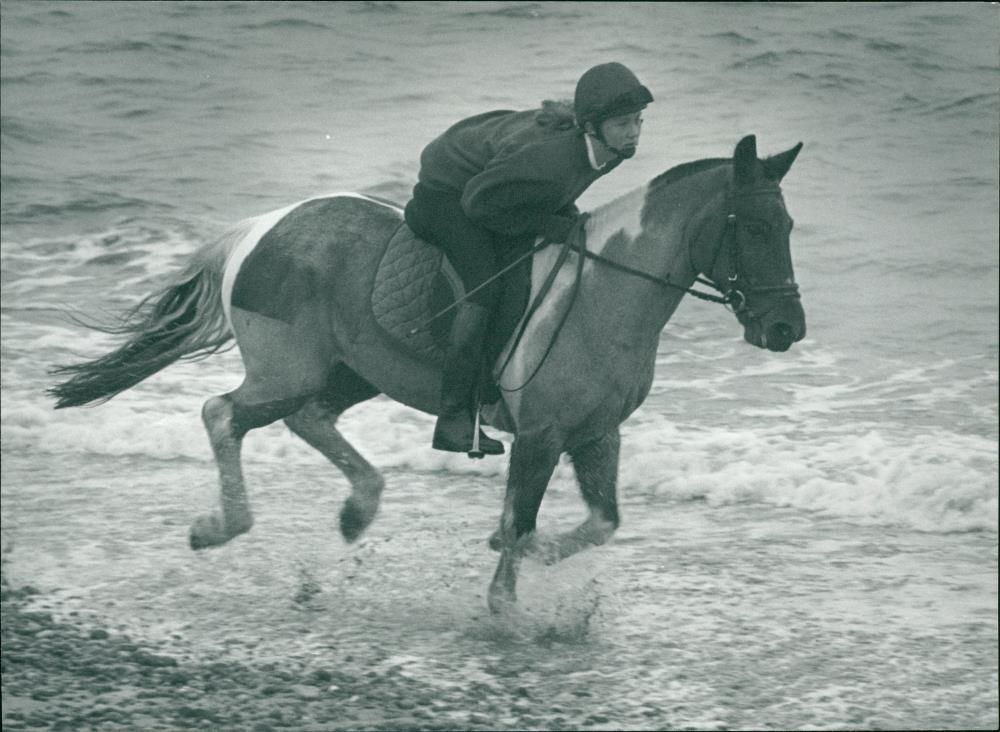 Horse riding georgina ellis. - Vintage Photograph
