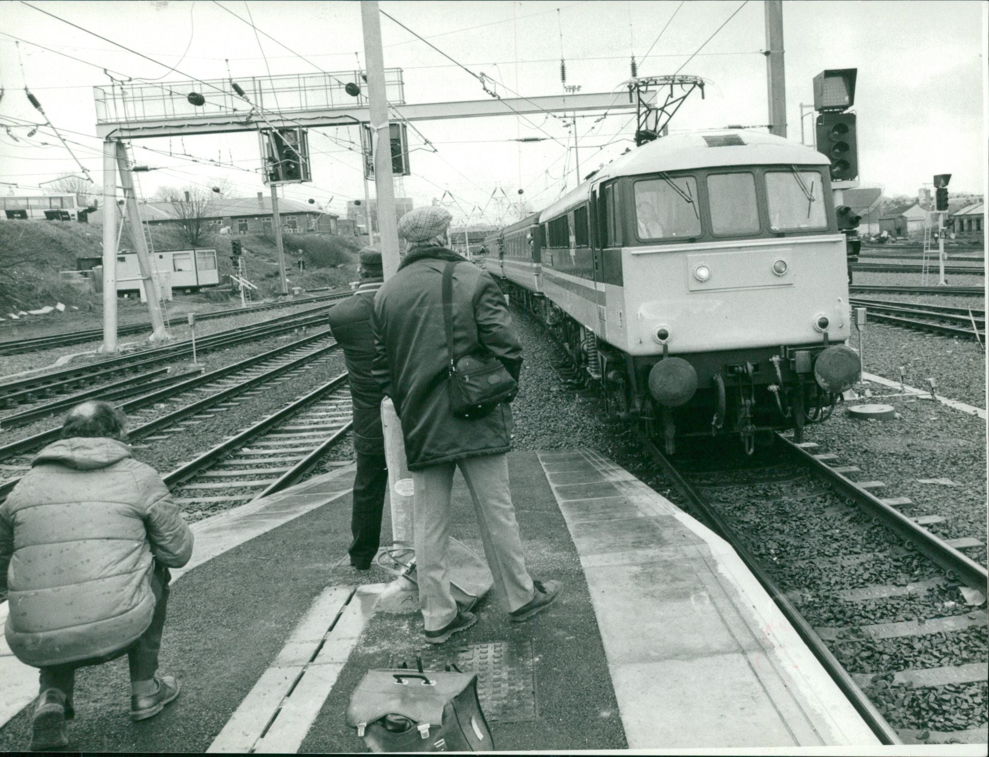 The First Electric Passenger Train - Vintage Photograph
