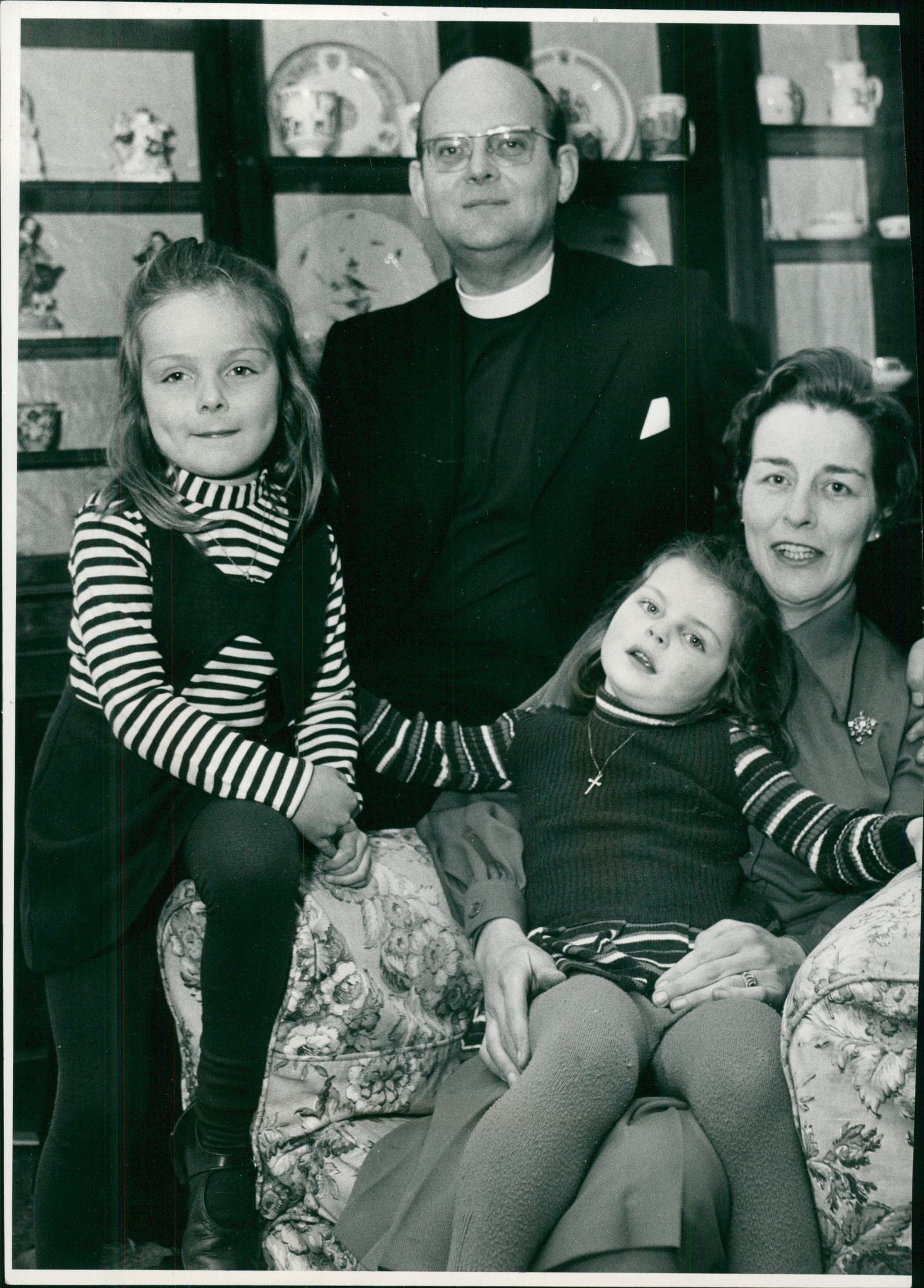 Henry Stapleton, Mary, and daughters Helen and Jane - Vintage Photogra