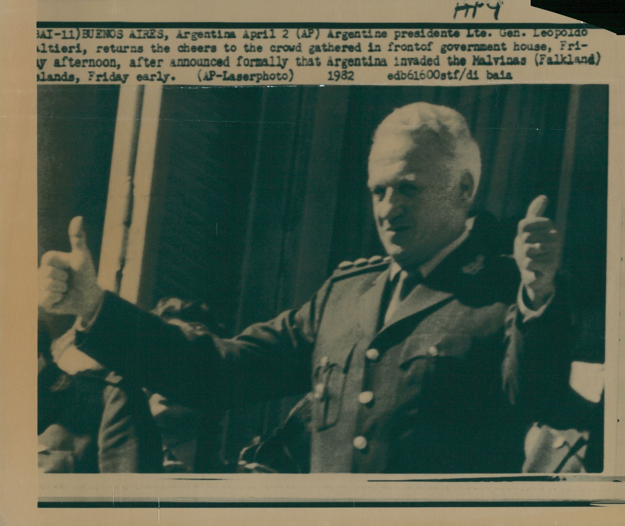 Lt. Gen. Leopoldo Galtieri - Vintage Photograph