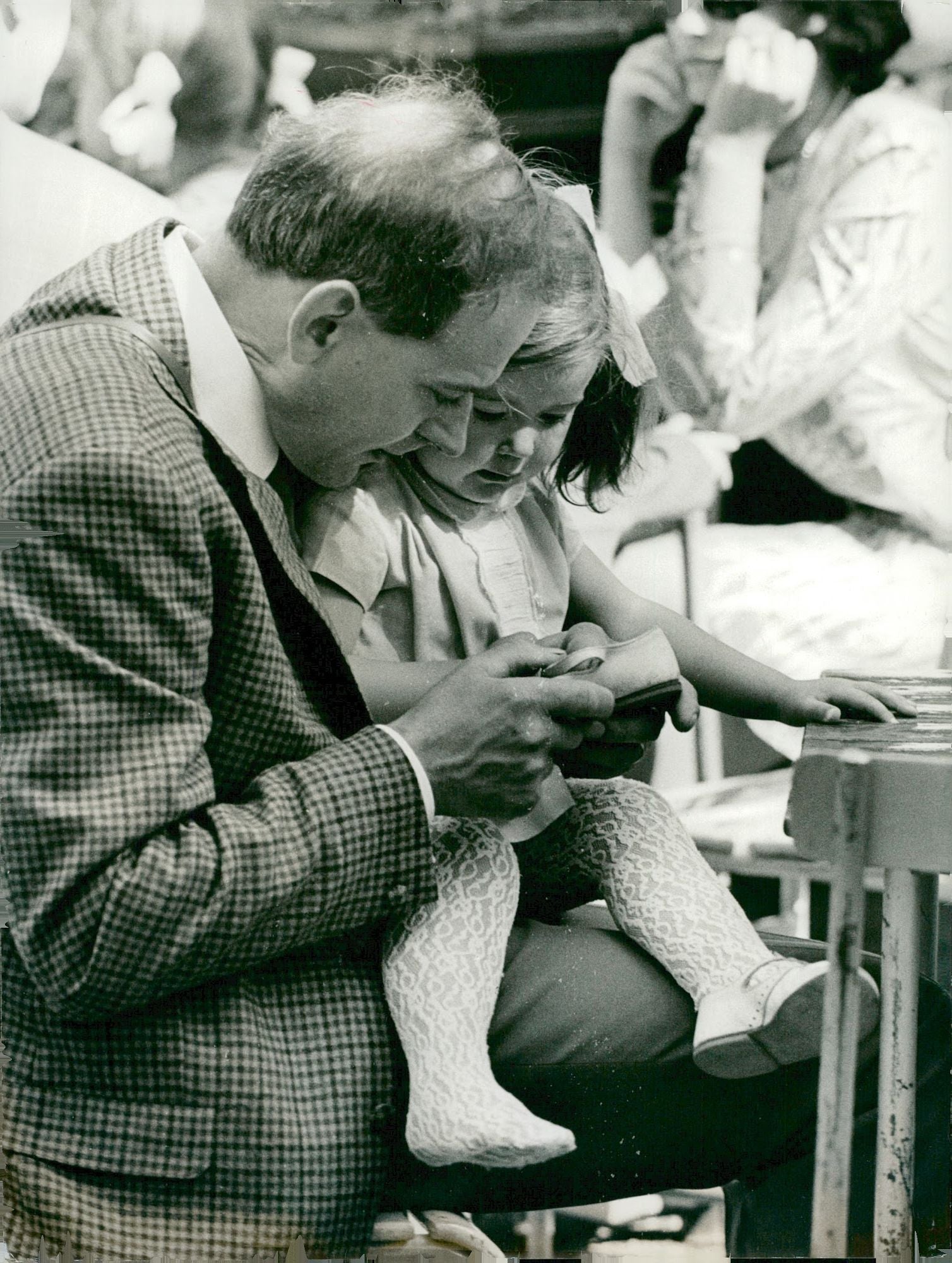Skansen, barn på Skansen - Vintage Photograph
