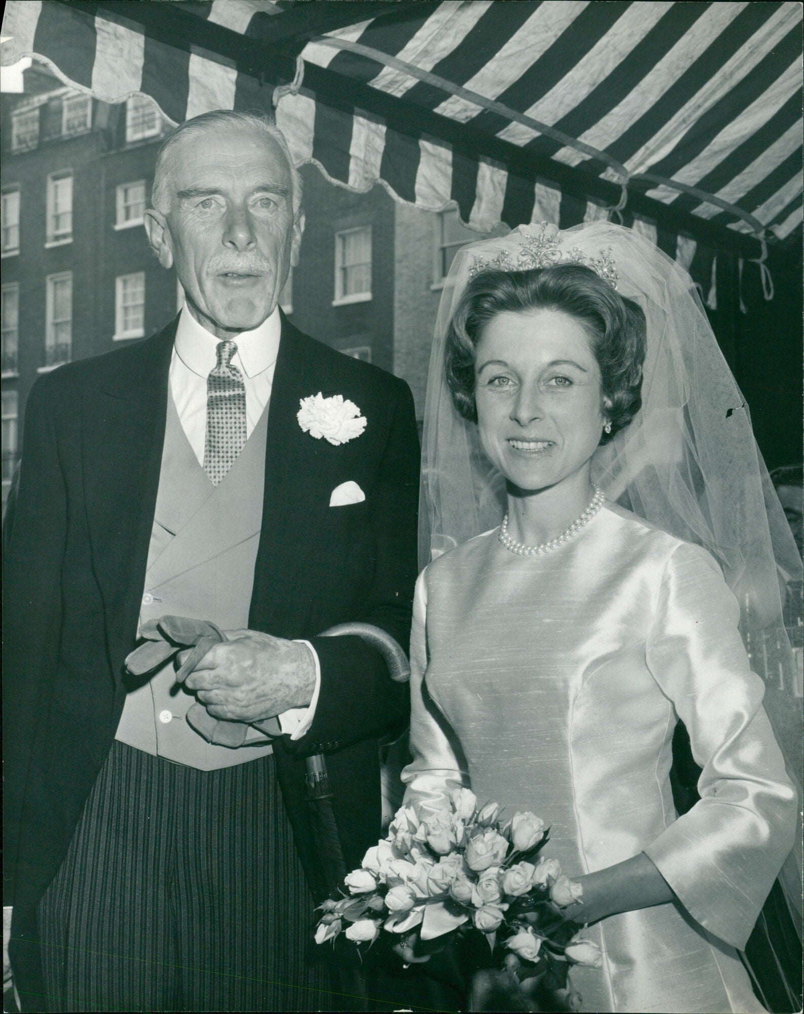 Colonel Sir Henry Abel Smith with his daughter. - Vintage Photograph