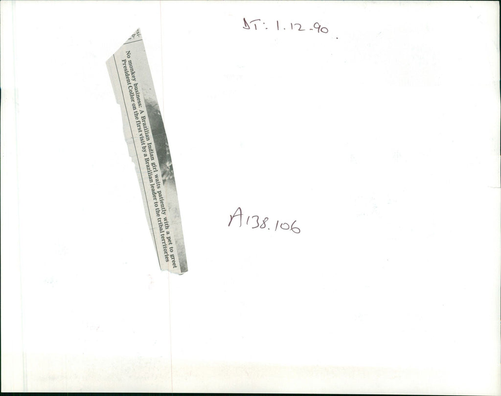 A MEMBER OF THE WAURA TRIBE, from Central Brazil. Brazil Indian Tribes