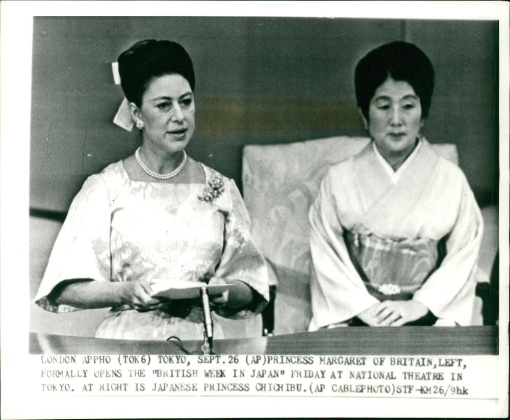 Princess Chichibu and Princess Margaret - Vintage Photograph