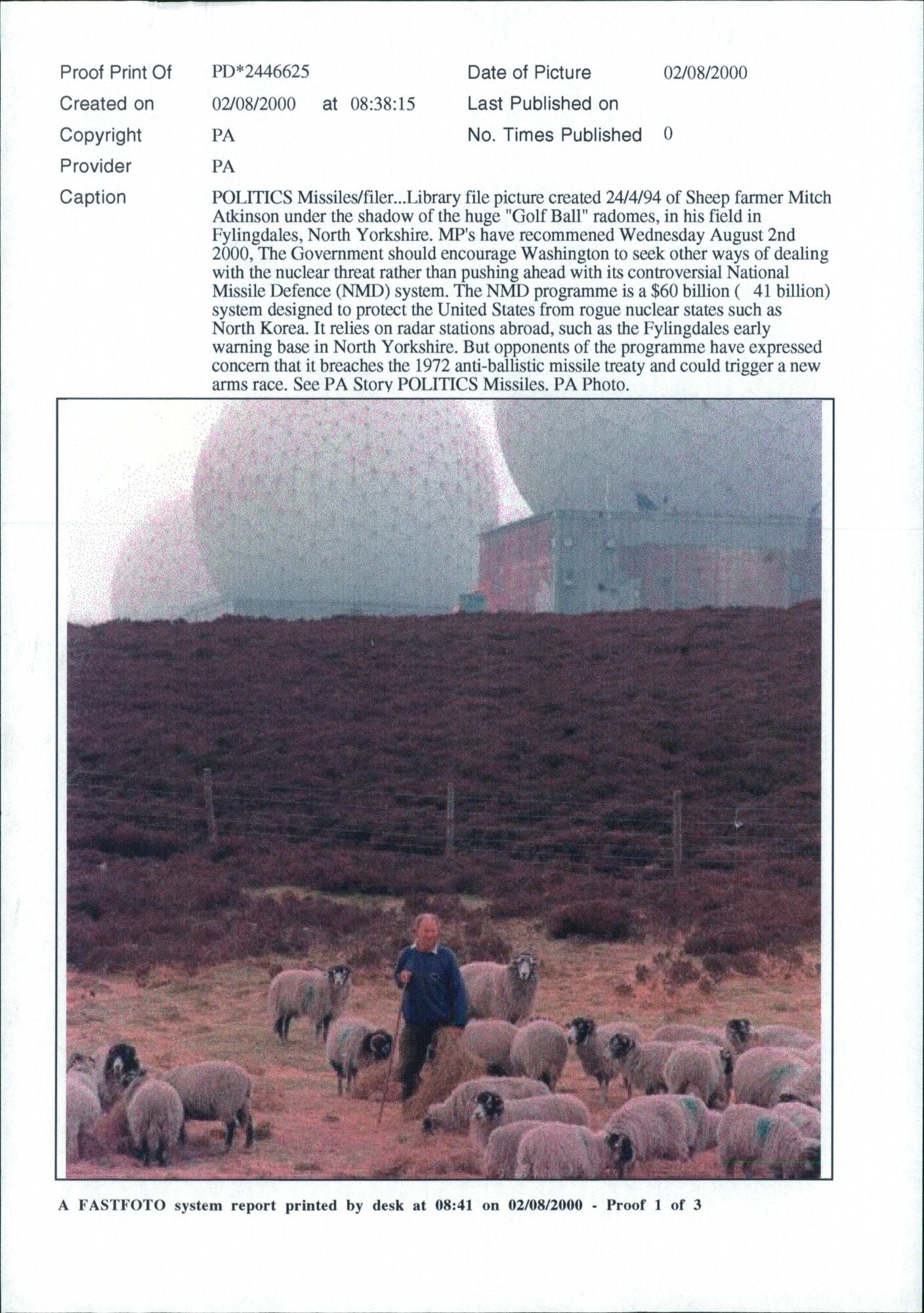 Ballistic Missile Early Warning System - Vintage Photograph