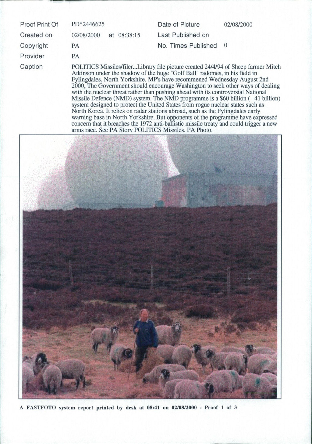 Ballistic Missile Early Warning System - Vintage Photograph