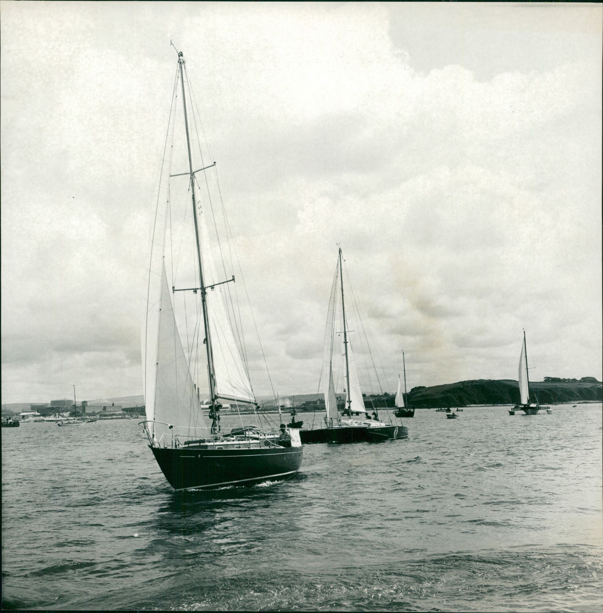 Yachts Round Britain Sailing Race - Vintage Photograph