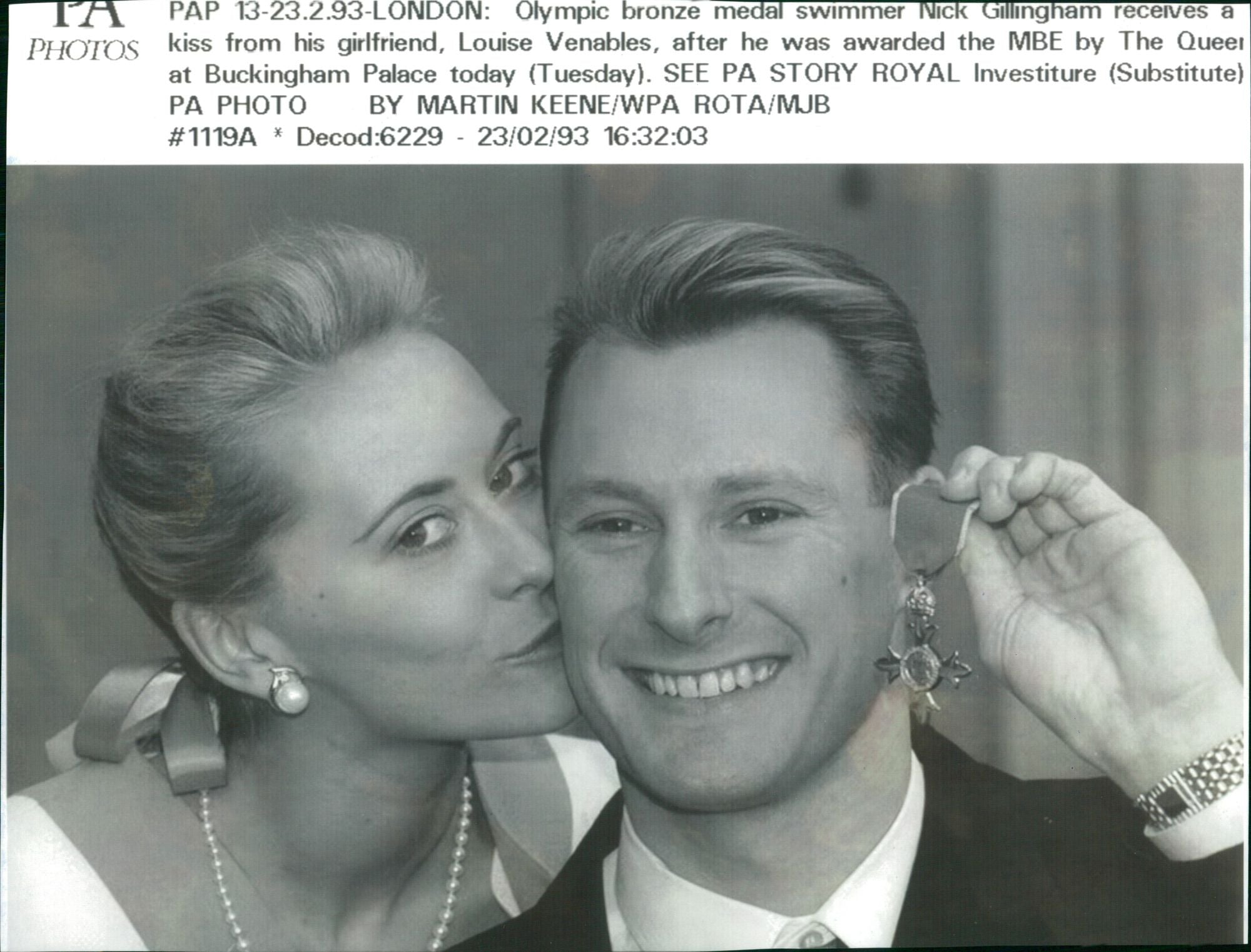 Nick Gillingham and girlfriend, Louise Venables - Vintage Photograph