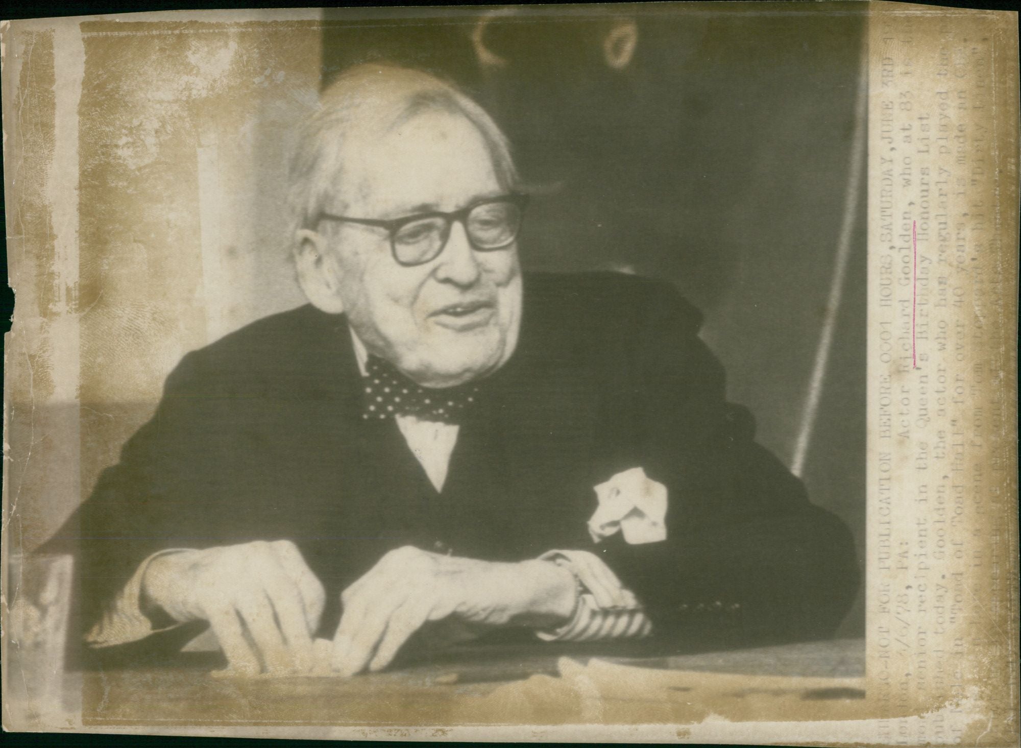Richard Goolden British actor. - Vintage Photograph