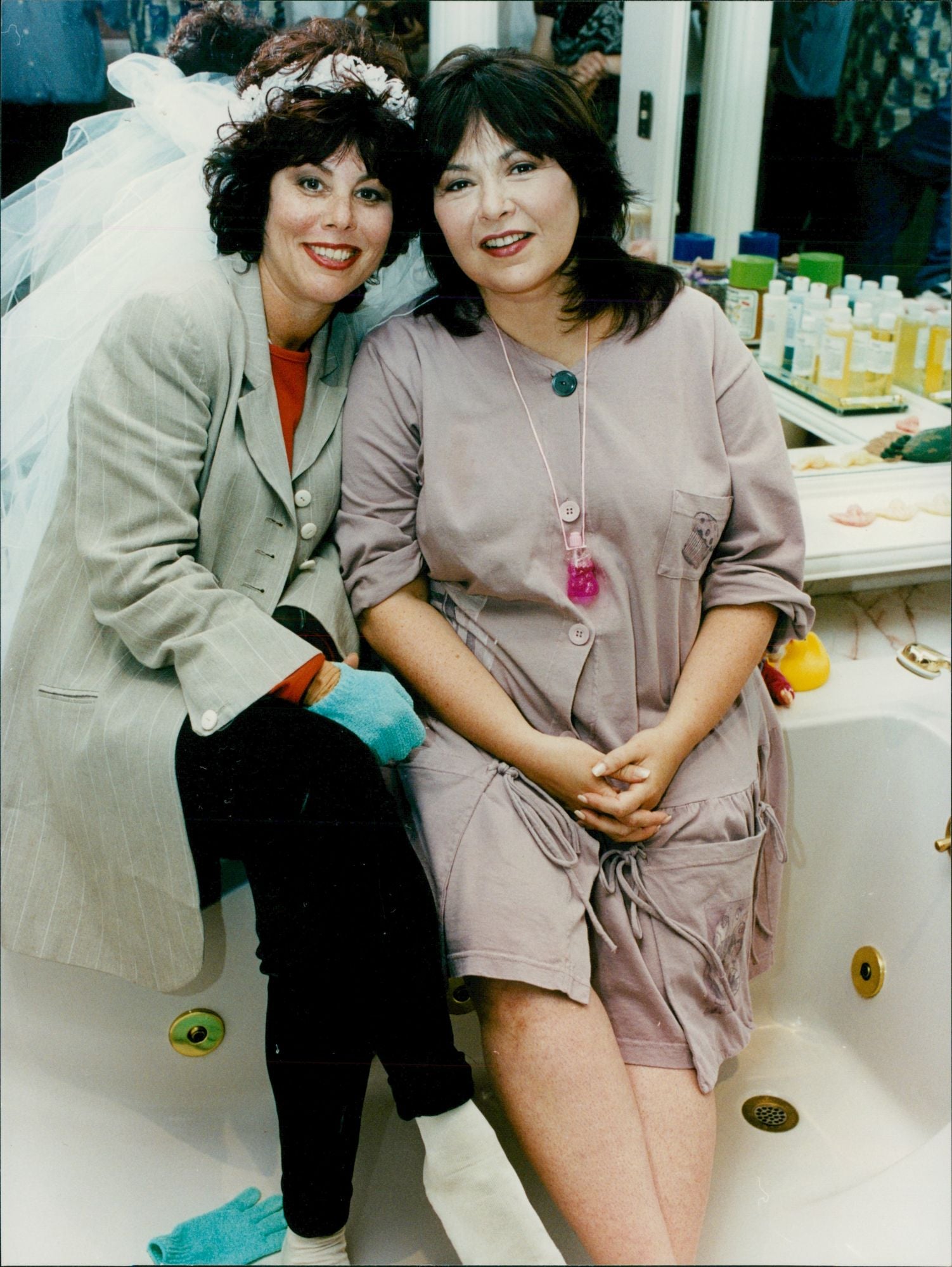 Actress Ruby Wax with Roseanne Barr - Vintage Photograph