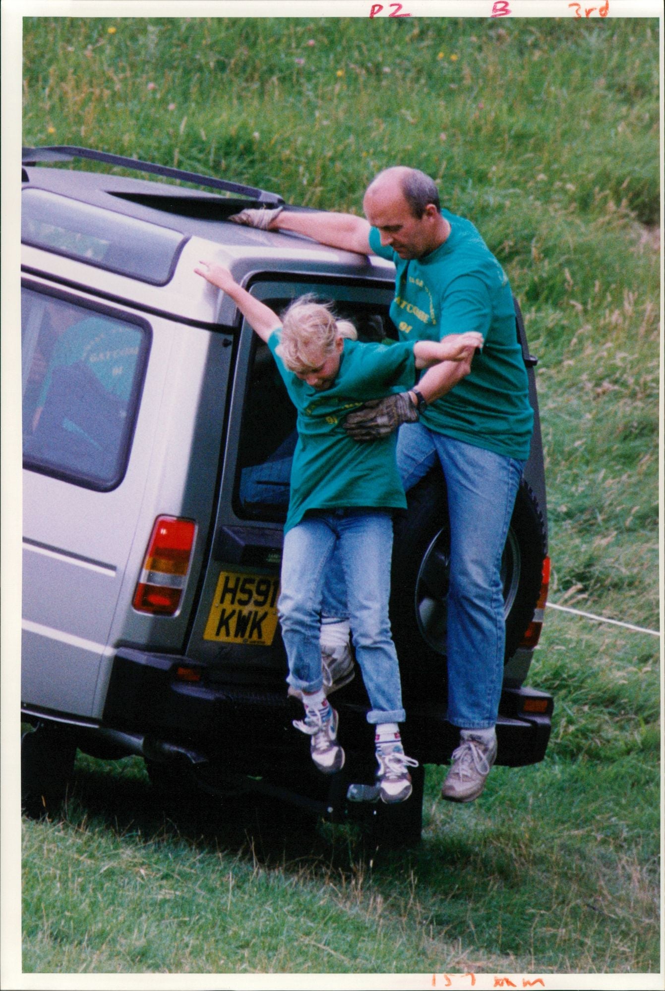 Zara Anne Phillips with ex racing driver Jacky Ickx - Vintage Photogra