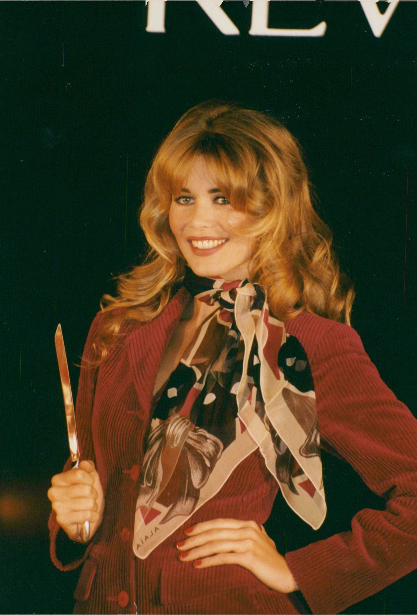 German model Claudia Schiffer - Vintage Photograph