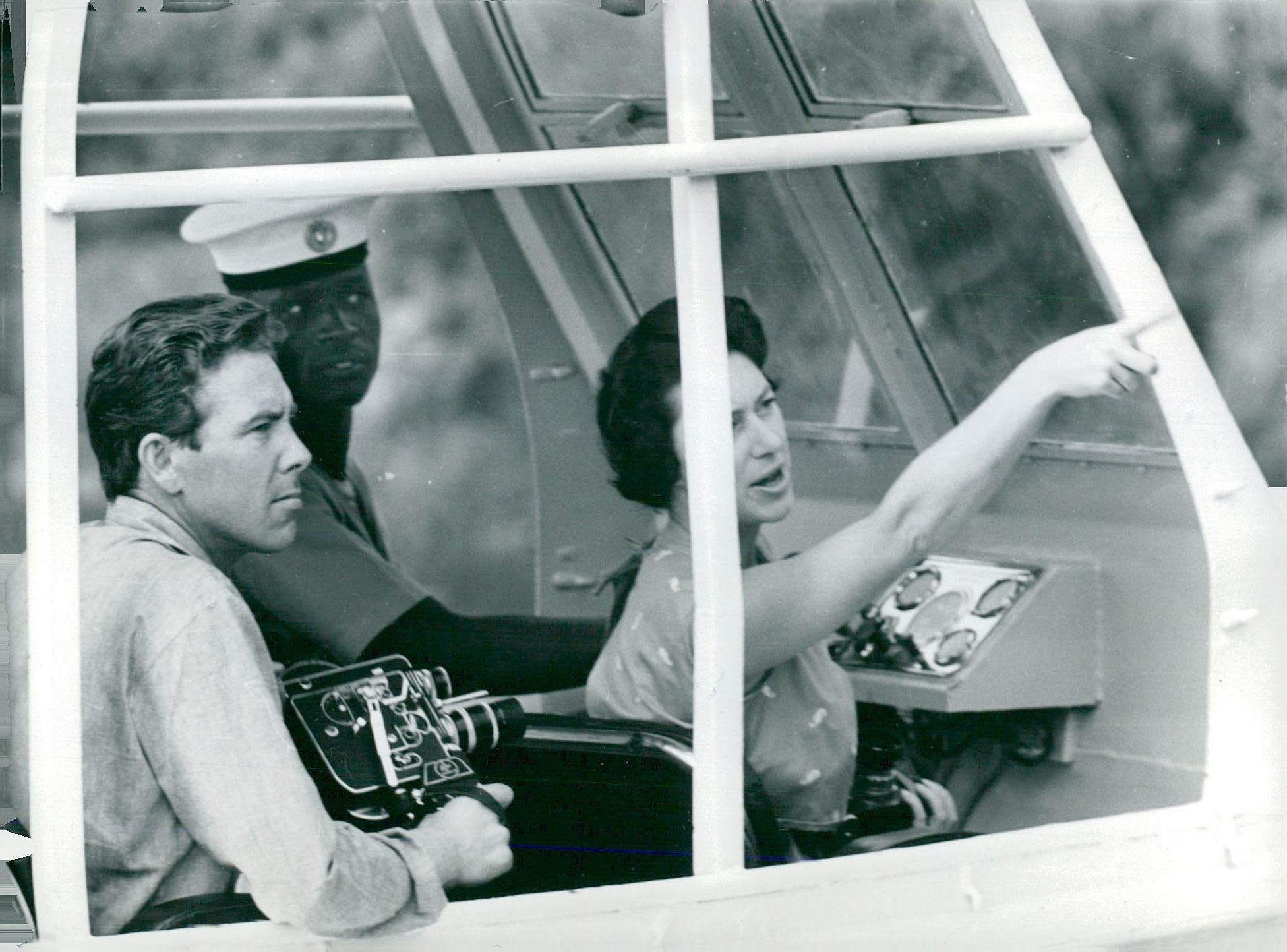 Prinsessan Margaret med sin make Anthony Armstrong-Jones på en båt bre