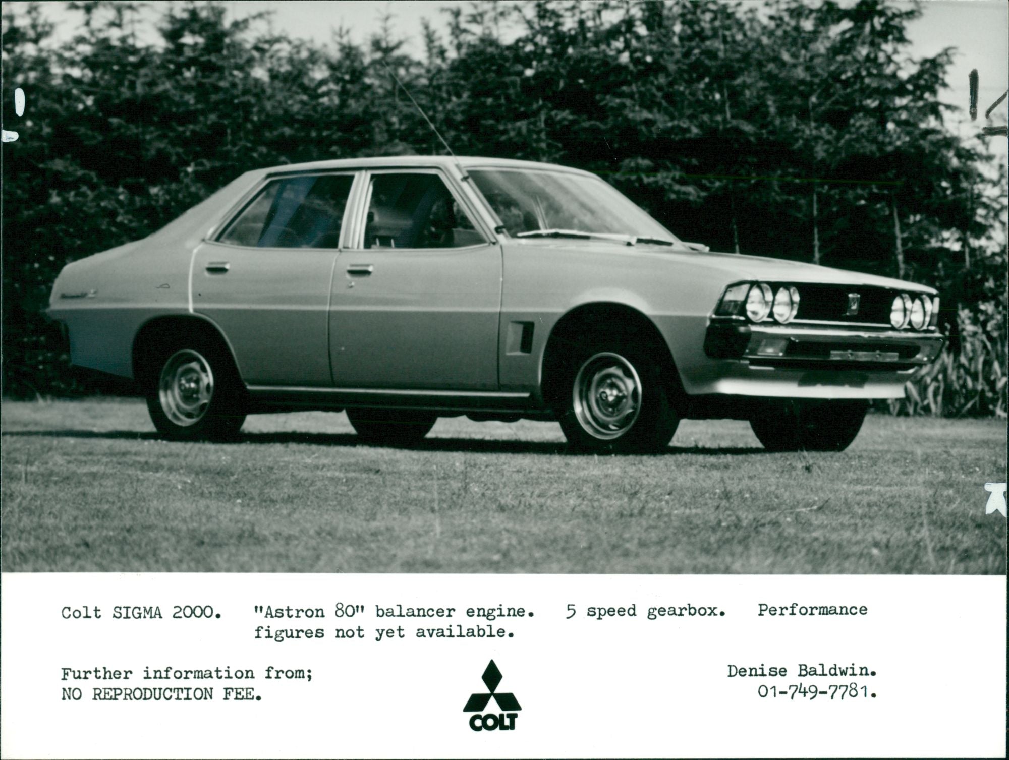 Colt Car Company (colt sigma) - Vintage Photograph