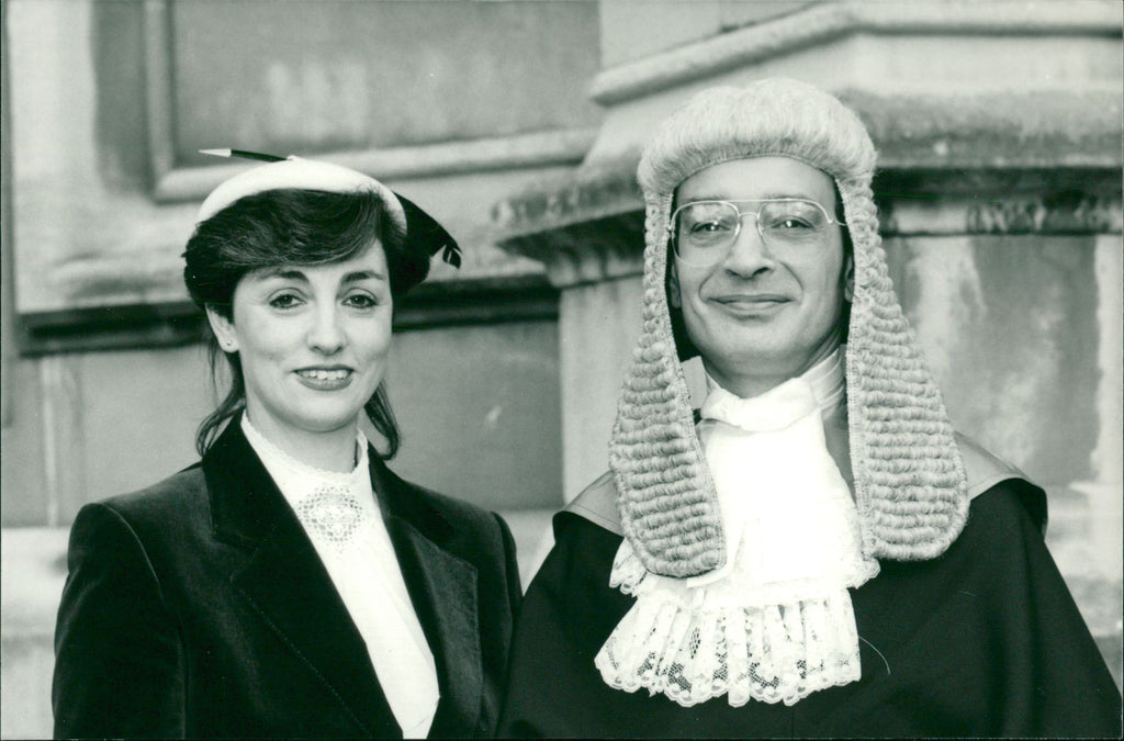 Honorable Judge Harold Singer with his wife - Vintage Photograph