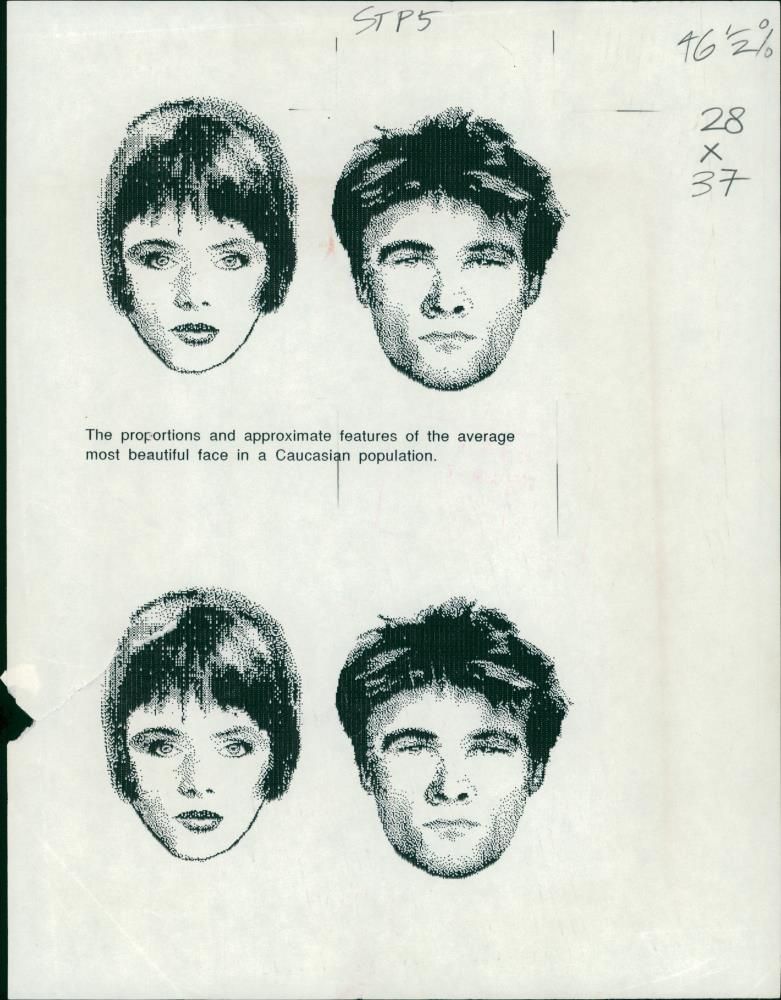 photofit identification system and identikit - Vintage Photograph
