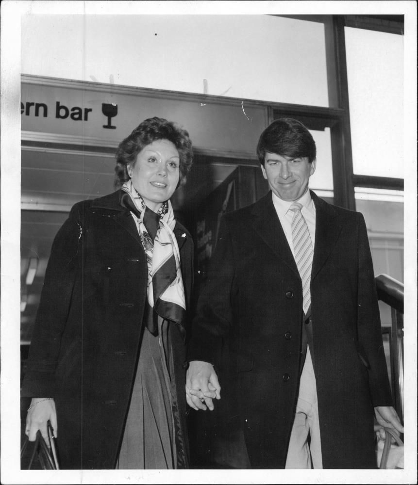 Angela Rippon with her husband. - Vintage Photograph