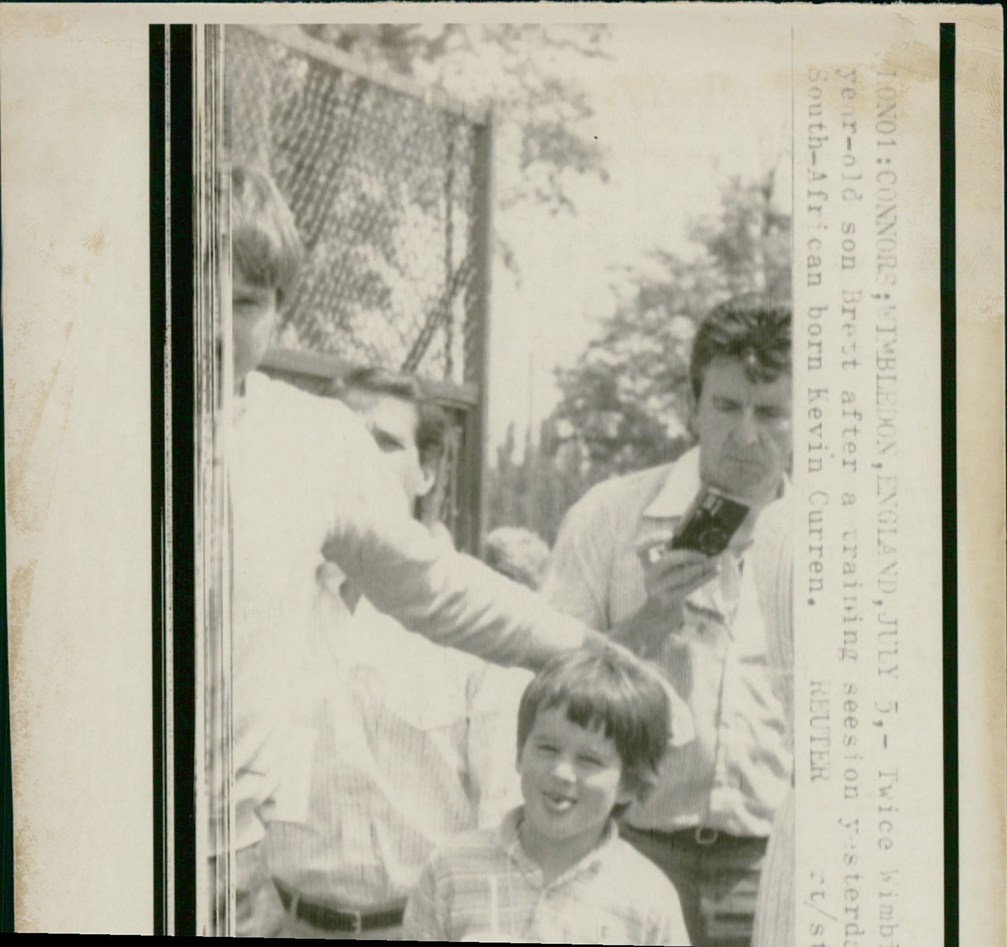 Tennis player Jimmy Connors with his son Brett Connors - Vintage Photo