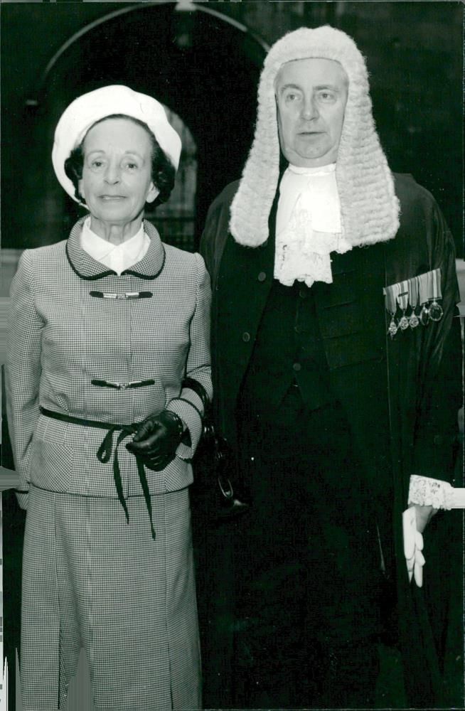 Sir Ian Percival with his wife Lady Judy Percival. - Vintage Photograp