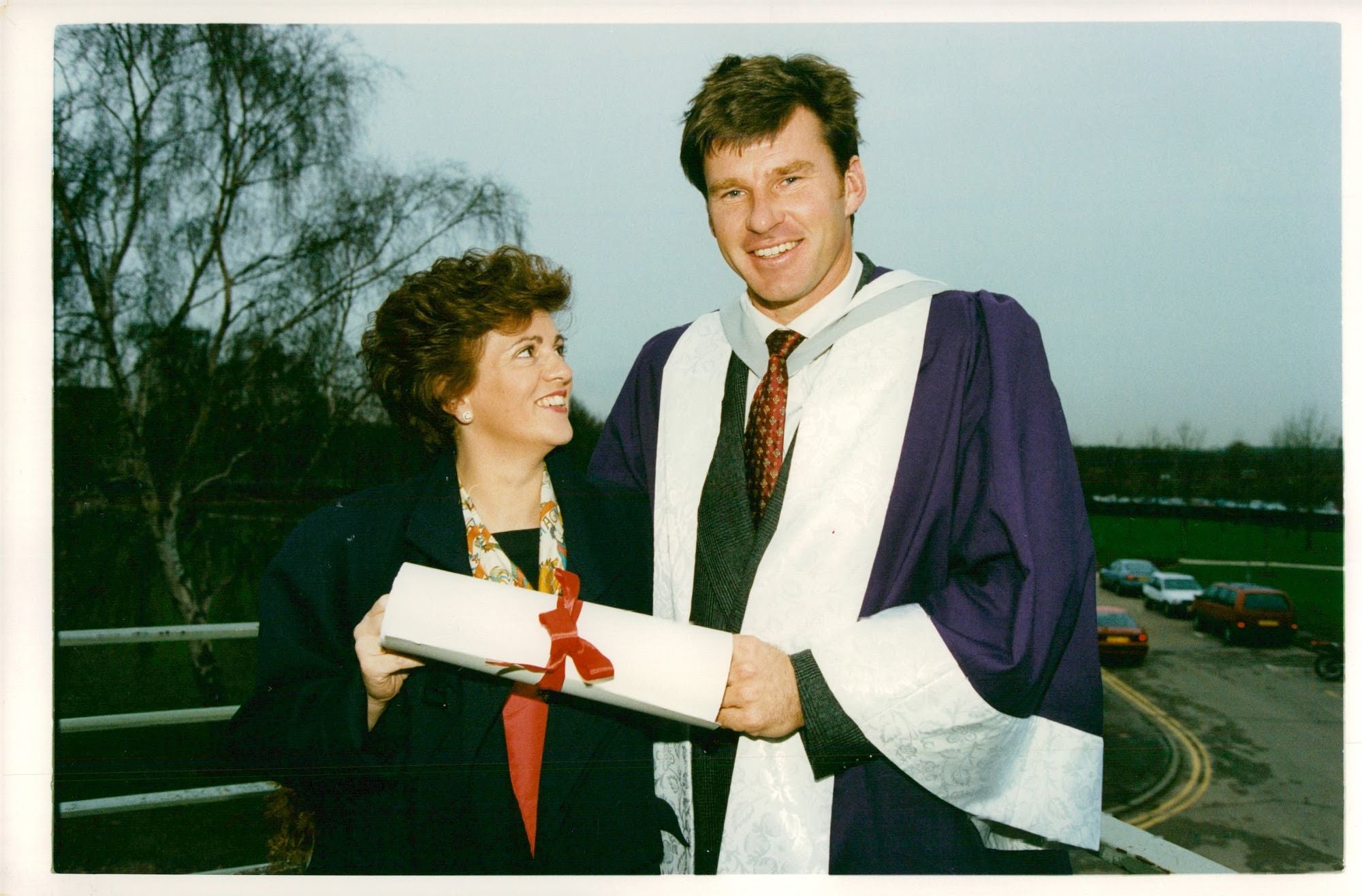 English golfer Nick Faldo and wife Gill - Vintage Photograph