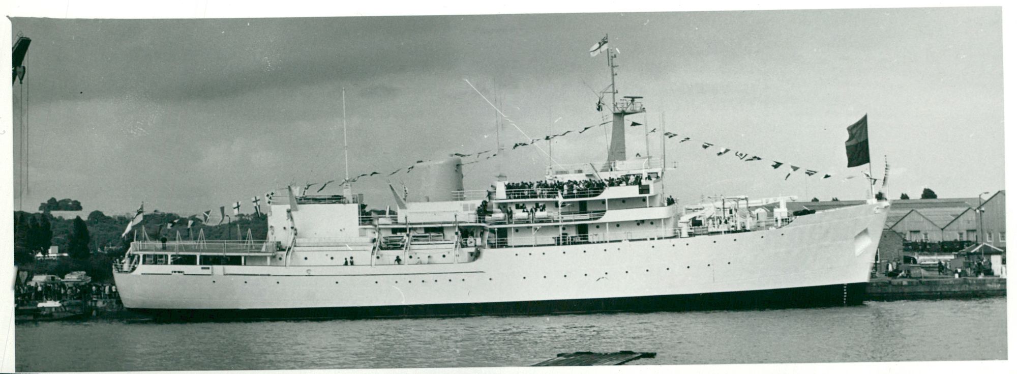 HMS Hydra, former hydrographic survey vessel - Vintage Photograph