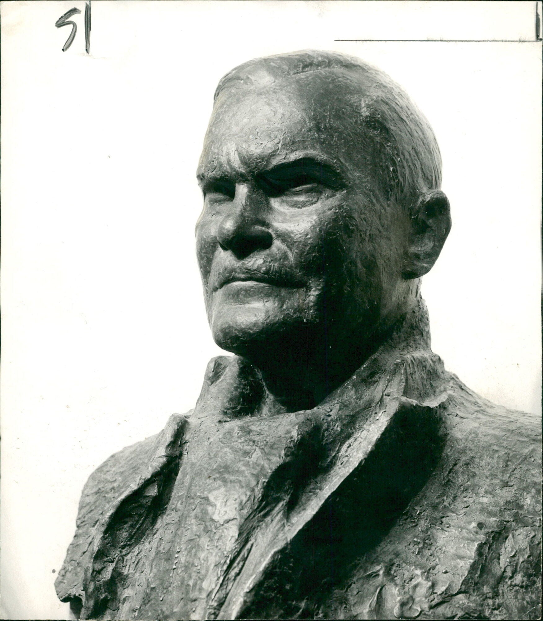 Oscar Nemon Croatian sculptor.a bronze bust of lt.gen lord. - Vintage