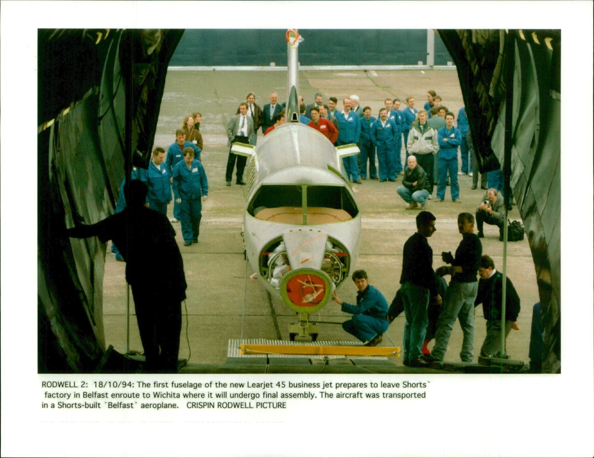 Aircraft Learjet,The first fuselage of the new learjet 45 business jet