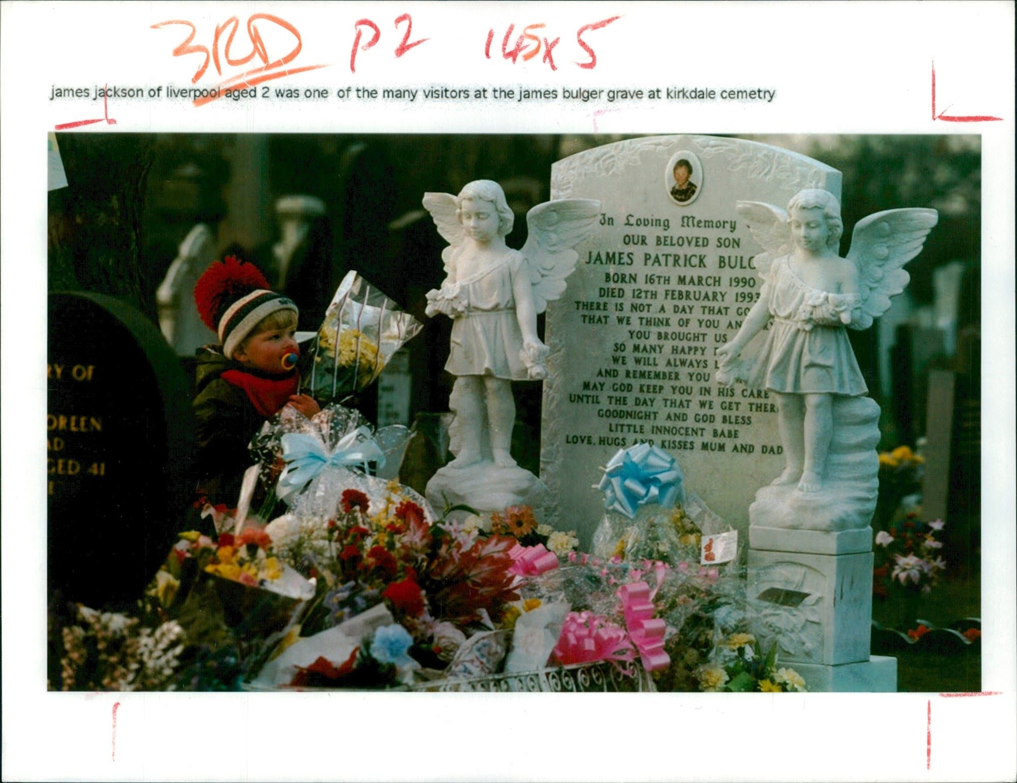 Funeral of James Bulger. - Vintage Photograph