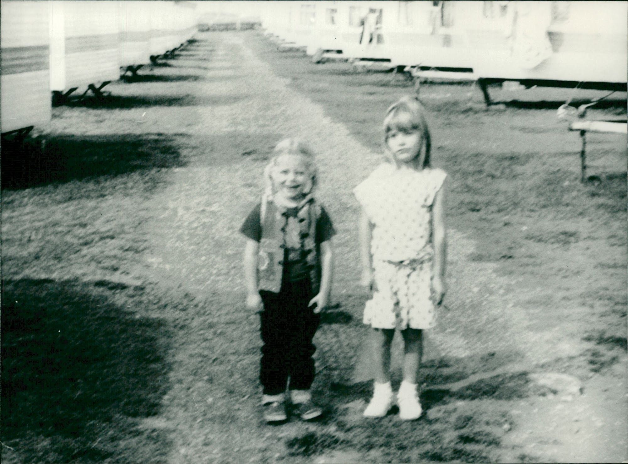 Keating leoni with her playmate. - Vintage Photograph