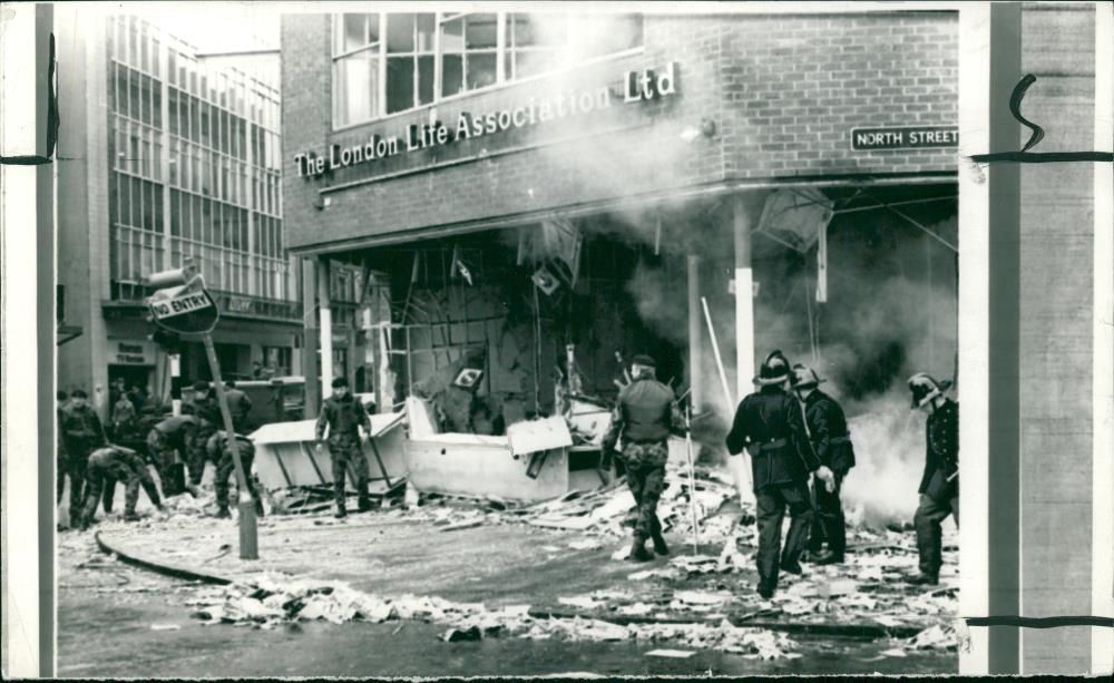 civil righh riots:claering up after yesterday. - Vintage Photograph